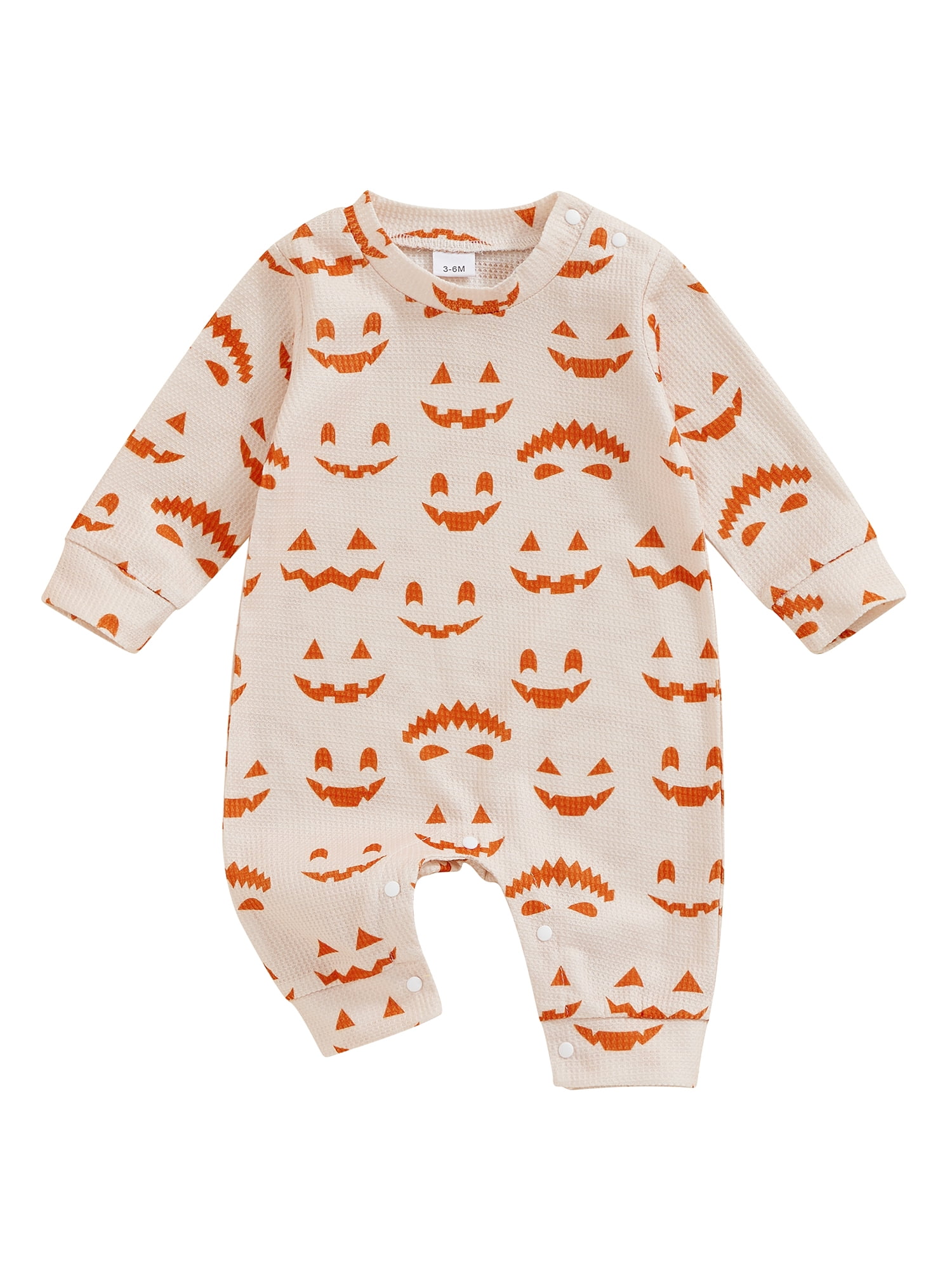 Halloween Baby Boy Girl Outfit Pumpkin Long Sleeve Romper One Piece Jumpsuit Halloween Clothes ...