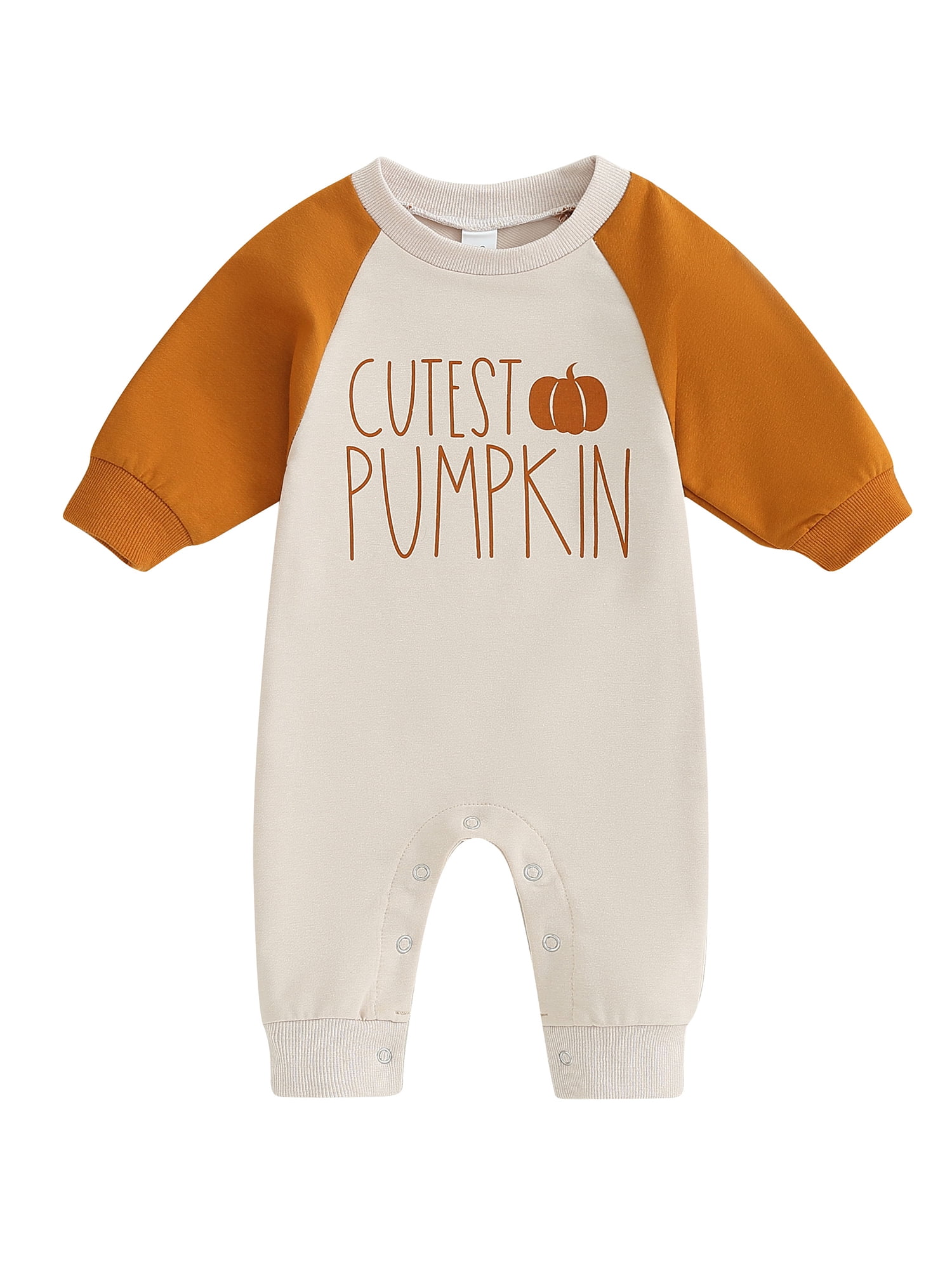 Halloween Baby Boy Girl Outfit Pumpkin Romper Jumpsuit Long Sleeve Playsuit Newborn Fall Clothes ...