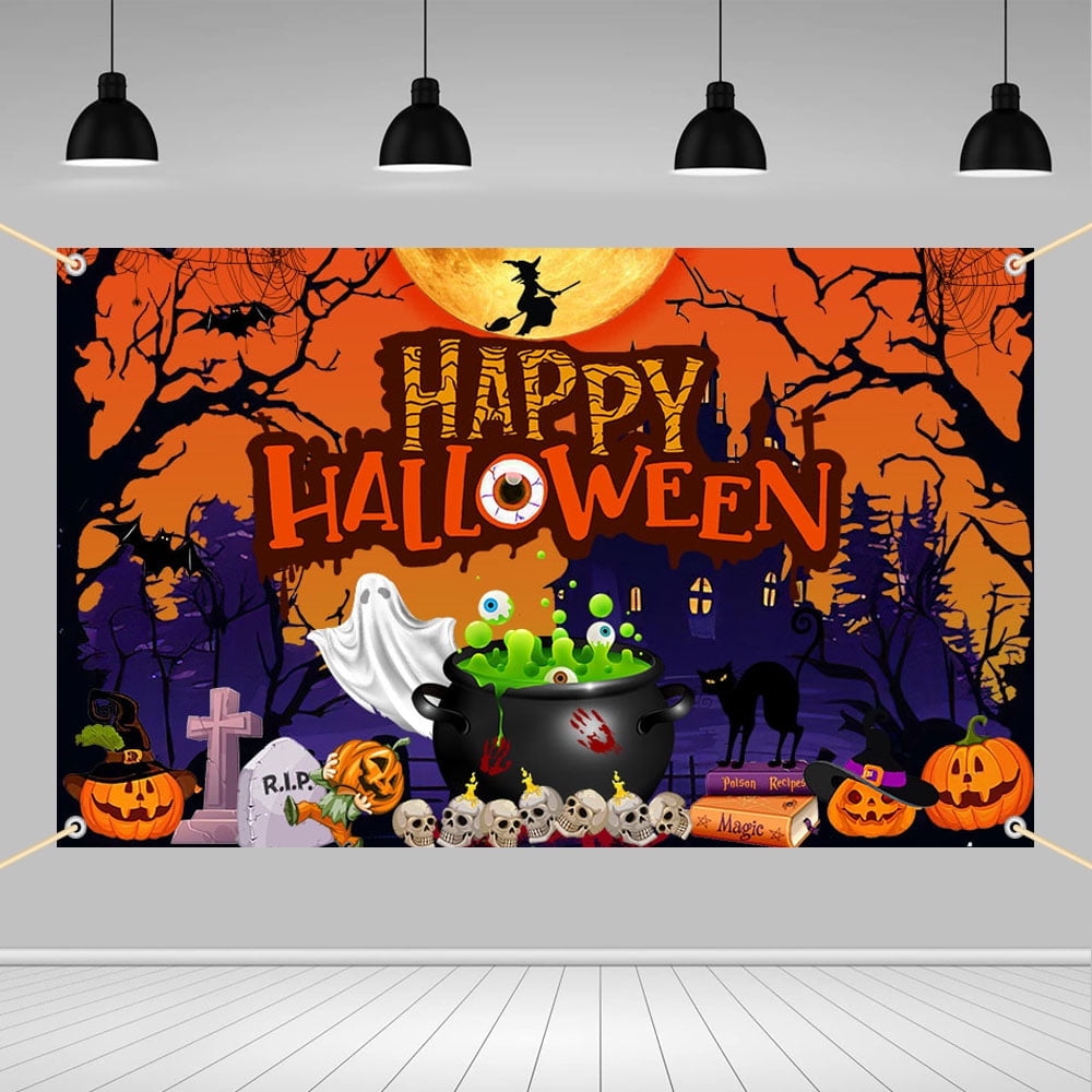 Halloween Baby Shower Backdrop A Little Boo is Almost Due Baby Shower ...