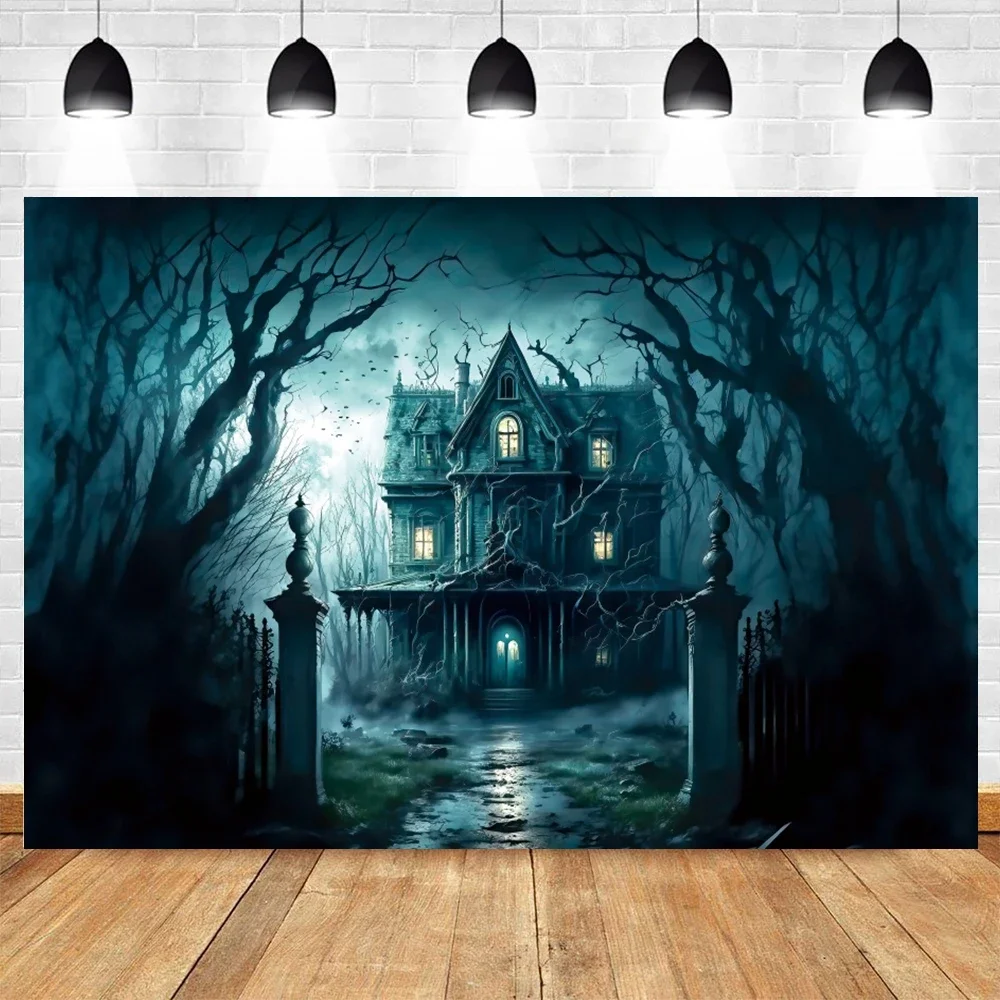 Halloween Backdrop for Photography Horror Night Moon Pumpkin Scary ...