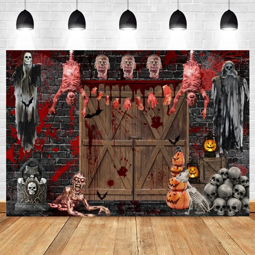 Halloween Backdrop for Photography Horror Night Moon Pumpkin Scary ...