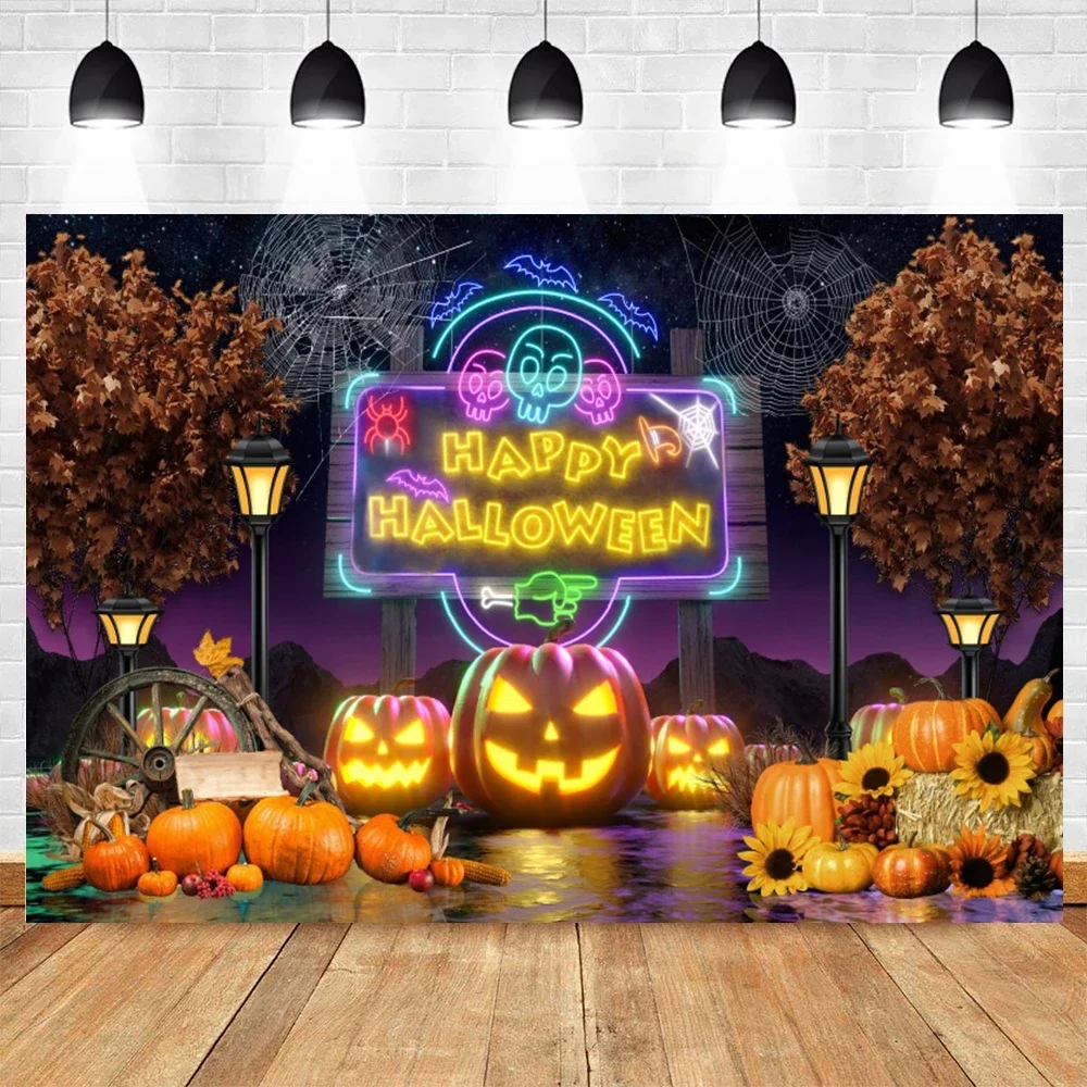 Halloween Backdrop for Photography Horror Night Moon Pumpkin Scary ...