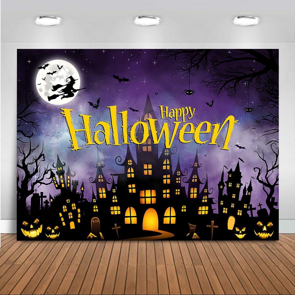 Halloween Backdrop for Photography Horror Night Witch Castle Pumpkin ...