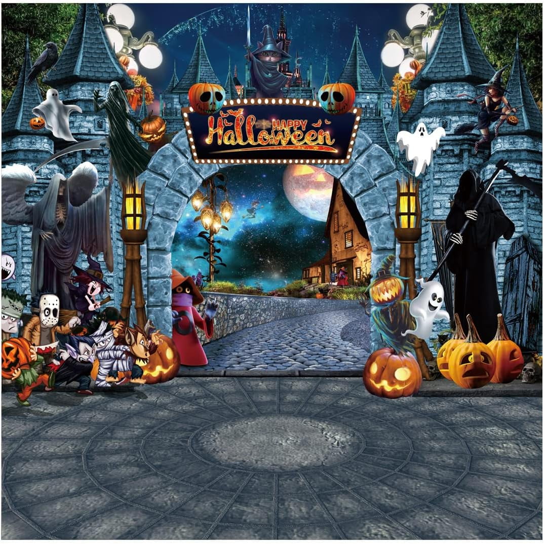 Halloween Backdrops Terror Magic Castle Backdrop Photography Night ...