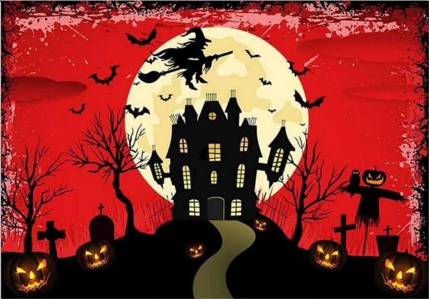 Halloween Background Magic Witches Photography Backdrops Gloomy Woods ...