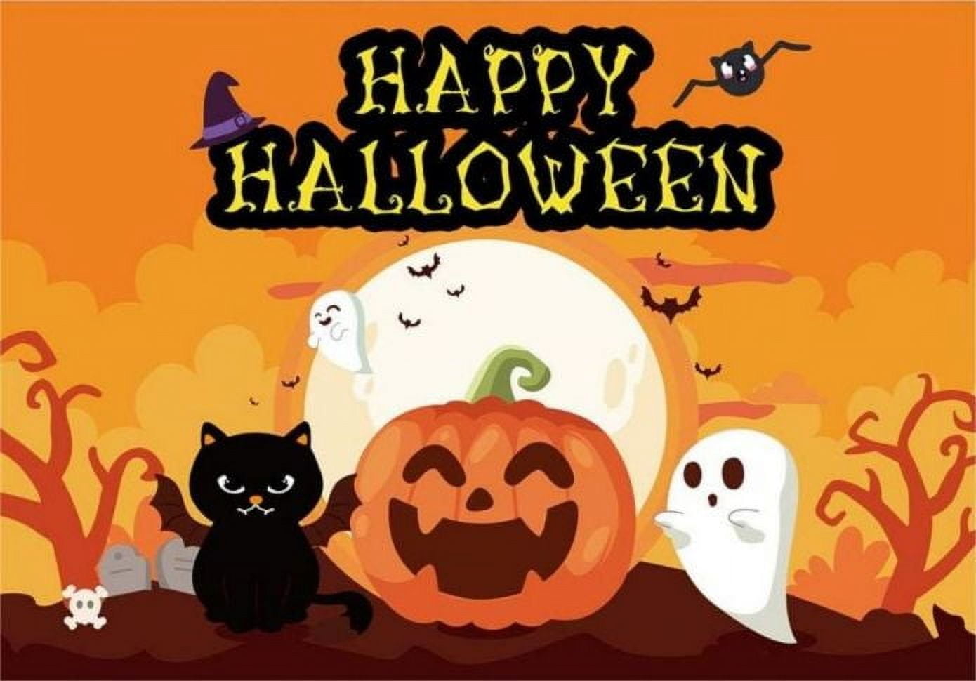 Halloween Background Witch Custom Birthday Backdrop Spooky Photo ...
