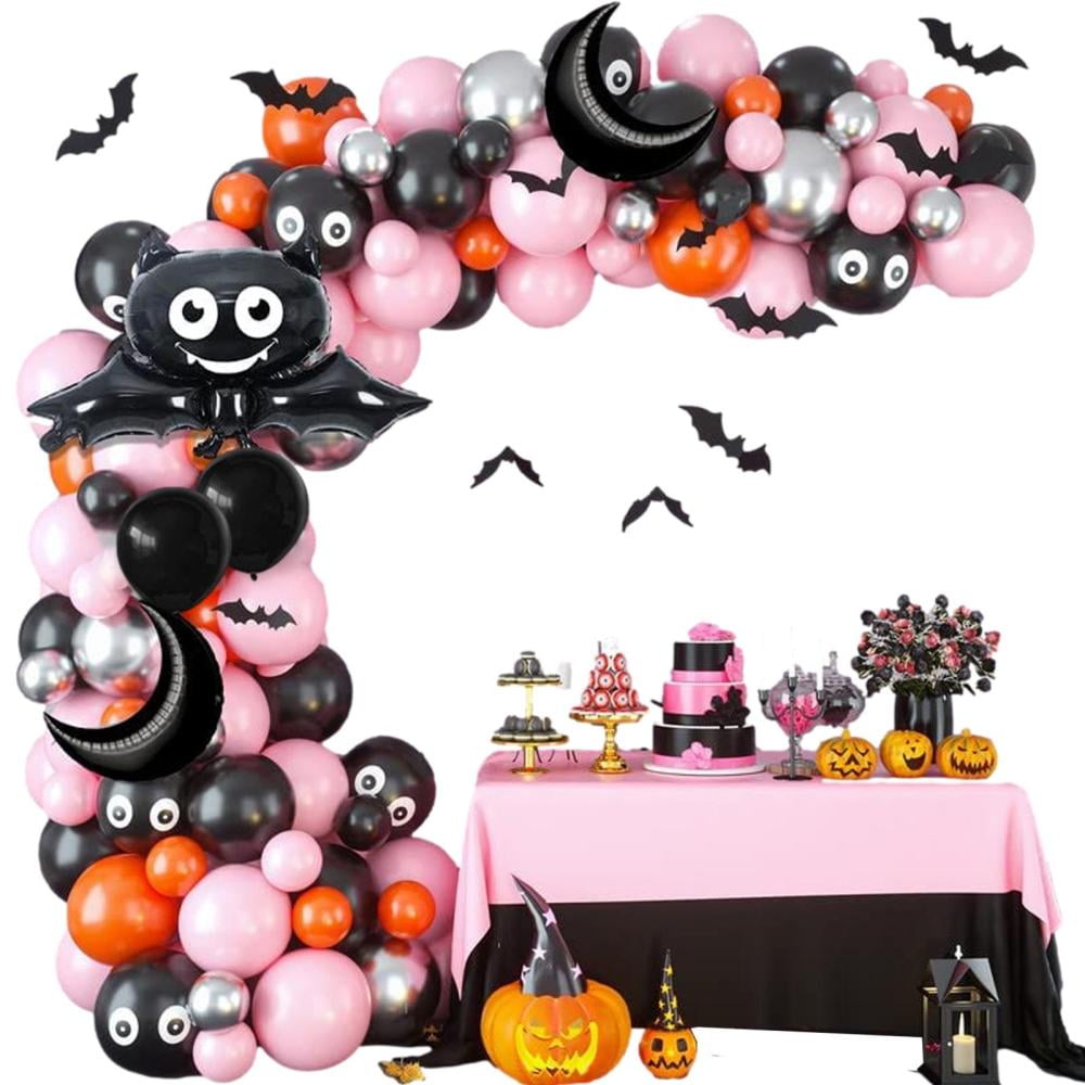 Halloween Balloon Arch Kit | Balloons Garland with Spider Web Dot Latex ...