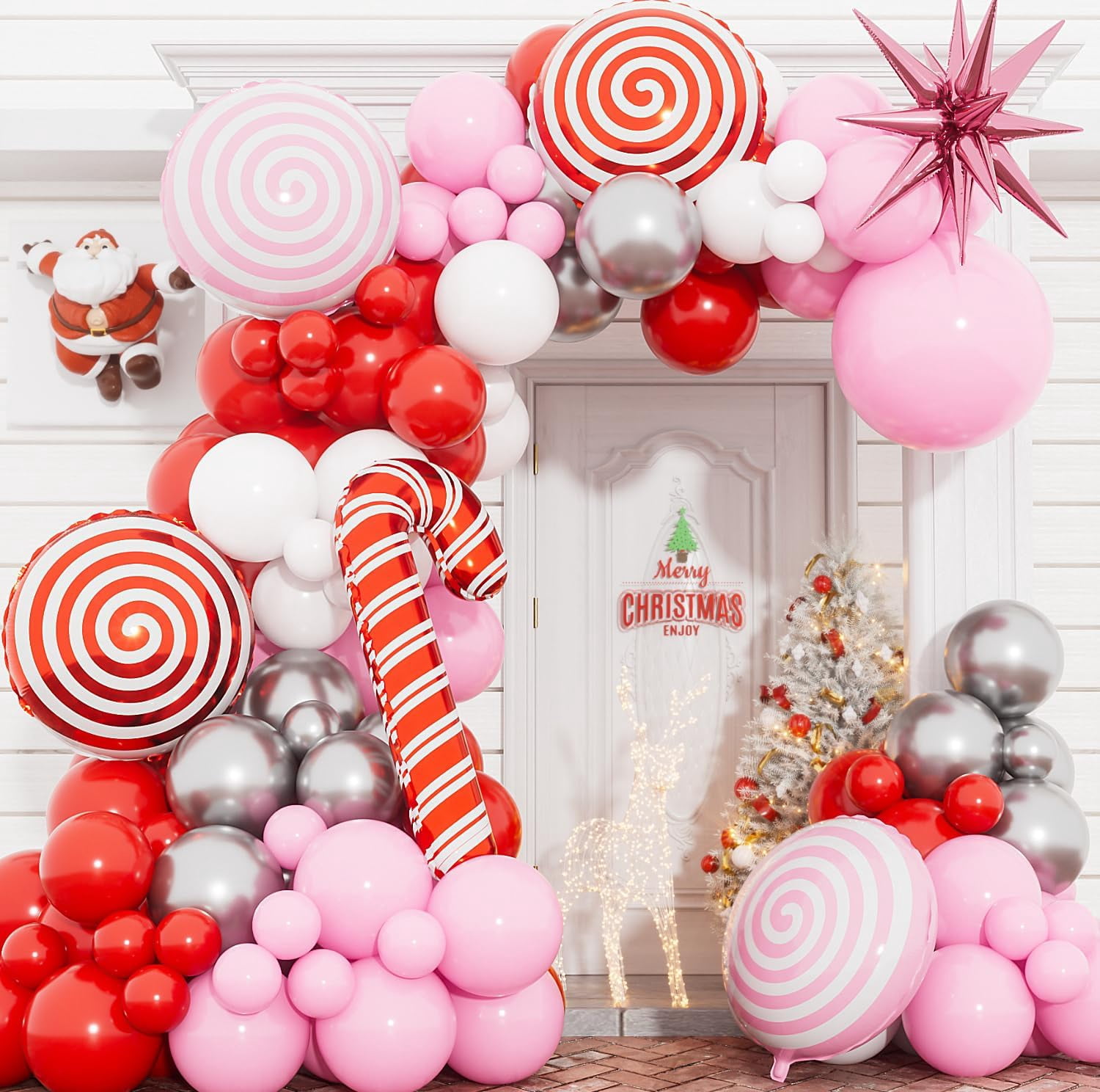 Halloween Balloon Arch Kit - Pink and Black Balloons Arch Kit, Pink ...