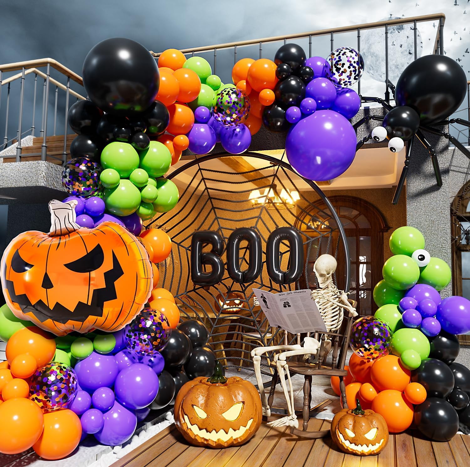 Halloween Balloon Arch Kit - Pink and Black Balloons Arch Kit, Pink ...