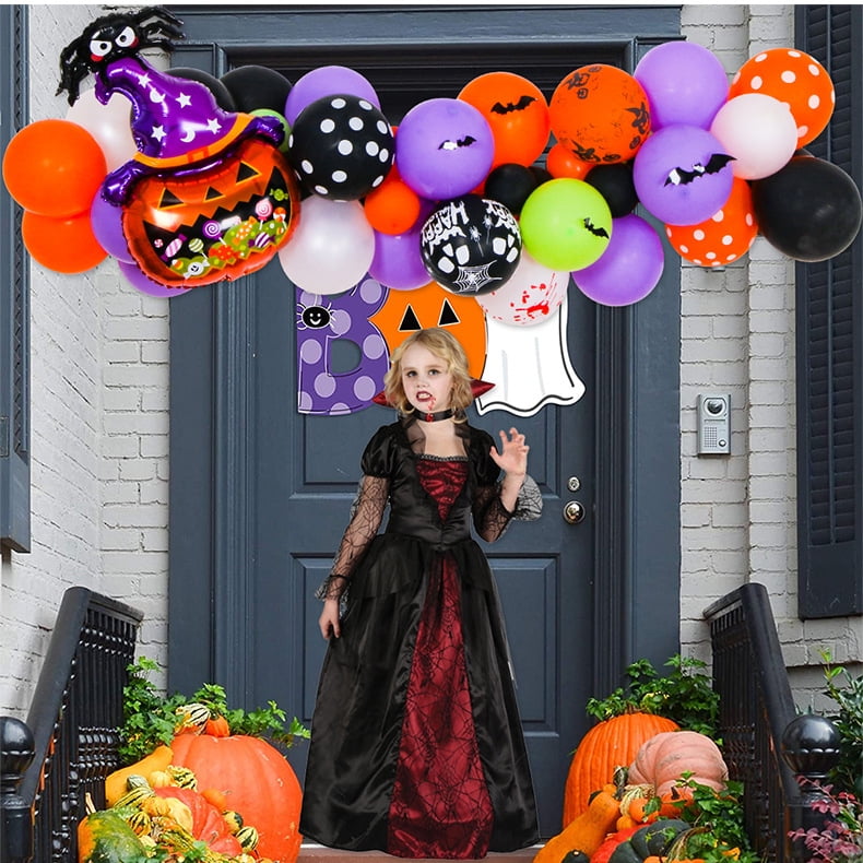 Halloween Balloon Set Ghost Festival Party Decoration Atmosphere Arrangement Balloon Chain Set ...