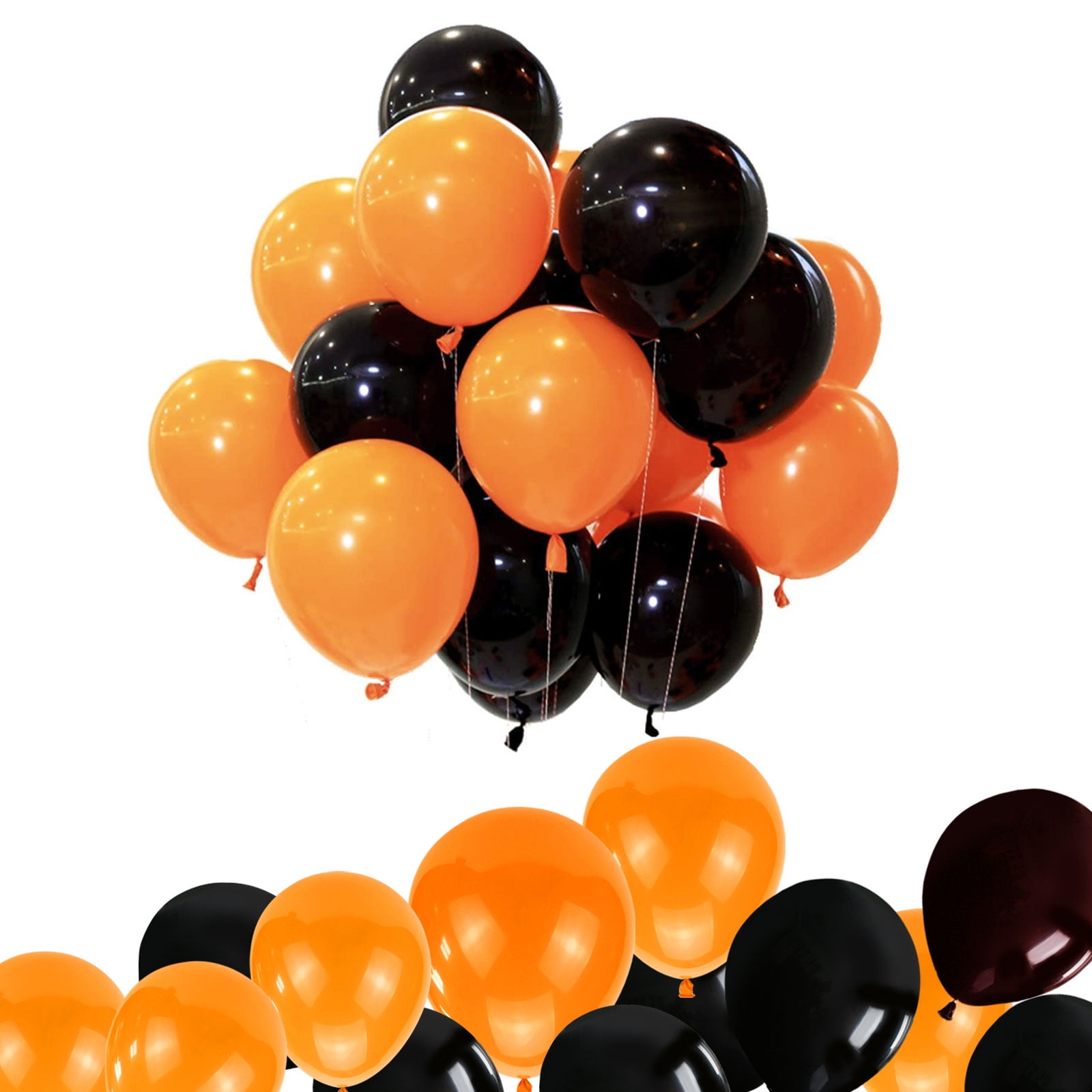 Halloween Balloons，Black Orange Balloon Garland Arch kit,100Pcs Matte ...