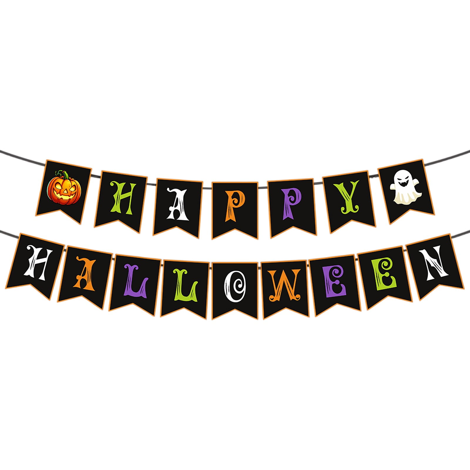 Halloween Banner 2025 – Spooky Party Garland Decoration for Indoor ...