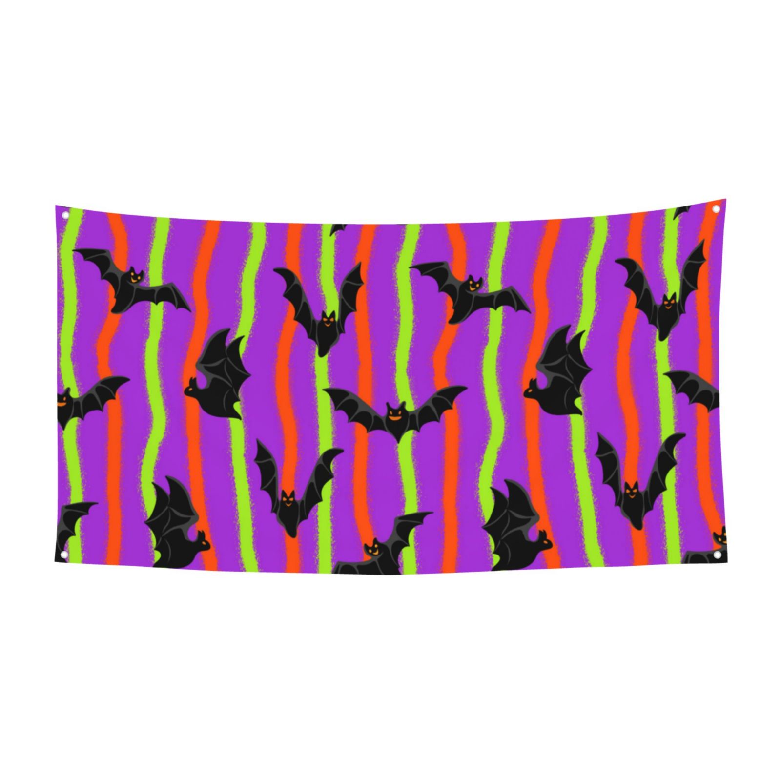 Halloween Banner, halloween bats Pattern Funny Wall Tapestry Wall ...