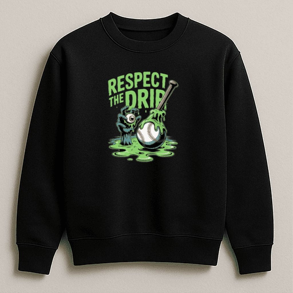 Halloween Baseball Drip Slime Spooky Funny Respect The Drip Costume ...