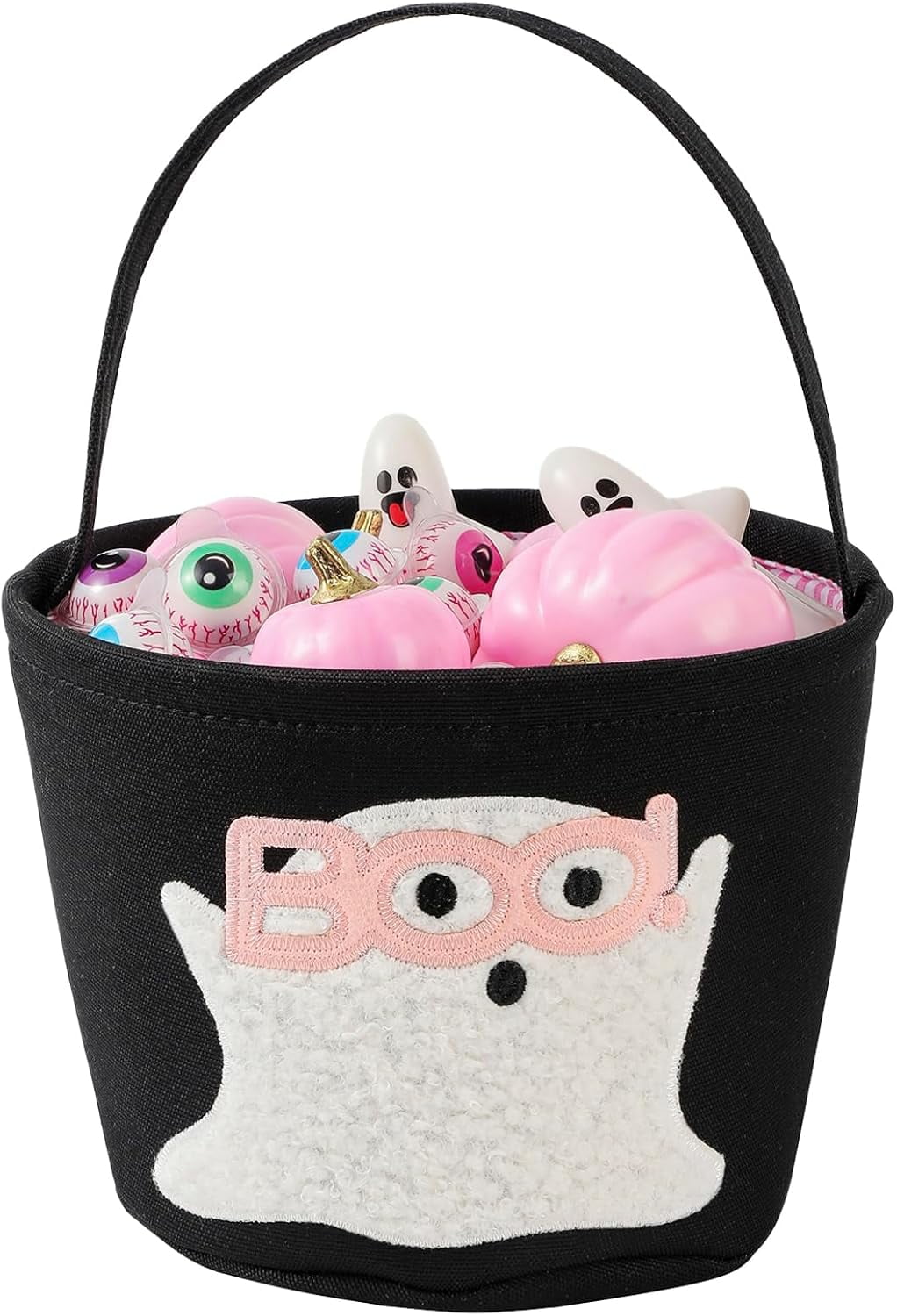 Halloween Basket Ghost Bucket for Kids, Cute Trick or Treat Baskets Bag ...
