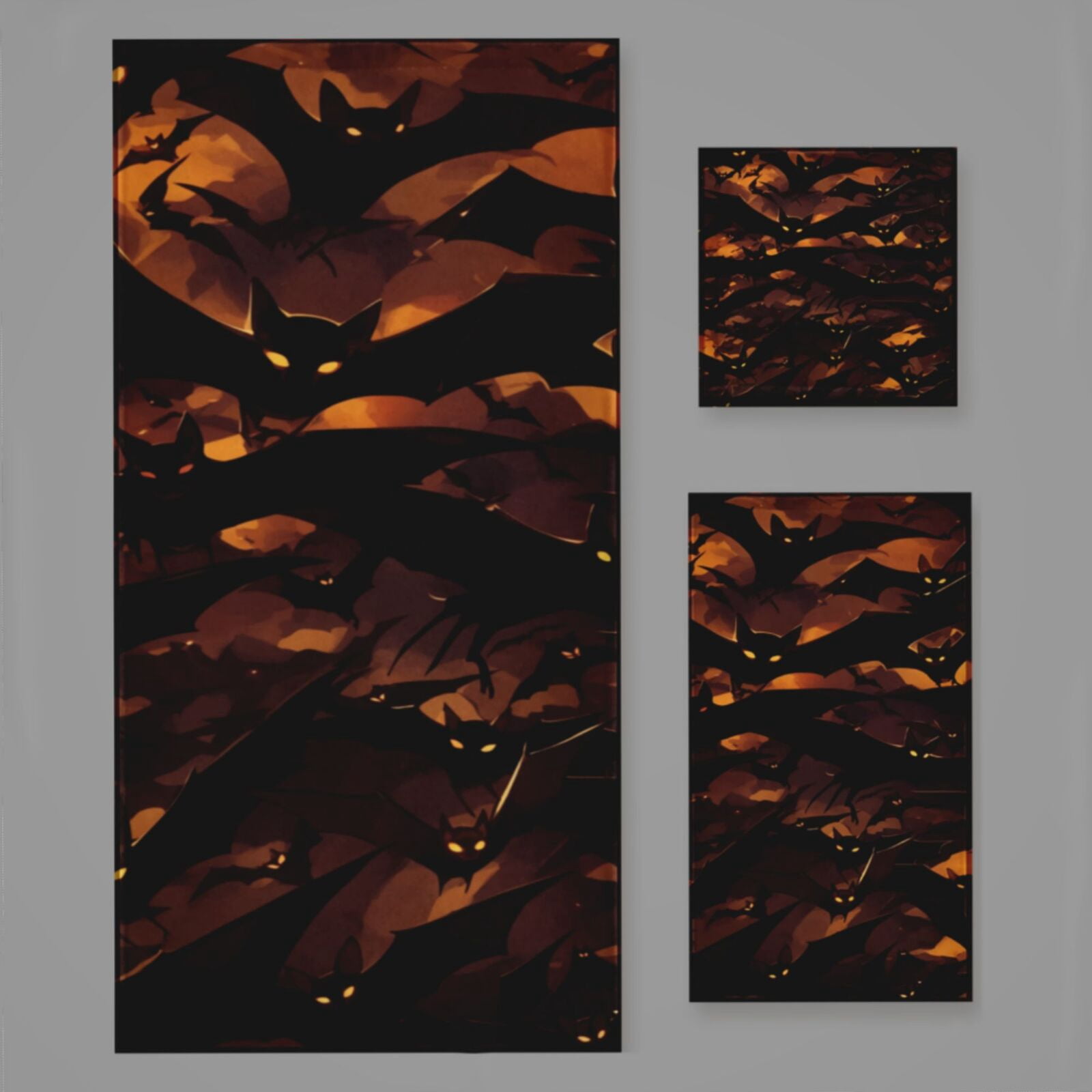 Halloween Bat (41) Bath Towel Sets For Bathroom Hand Towels Fingertip ...