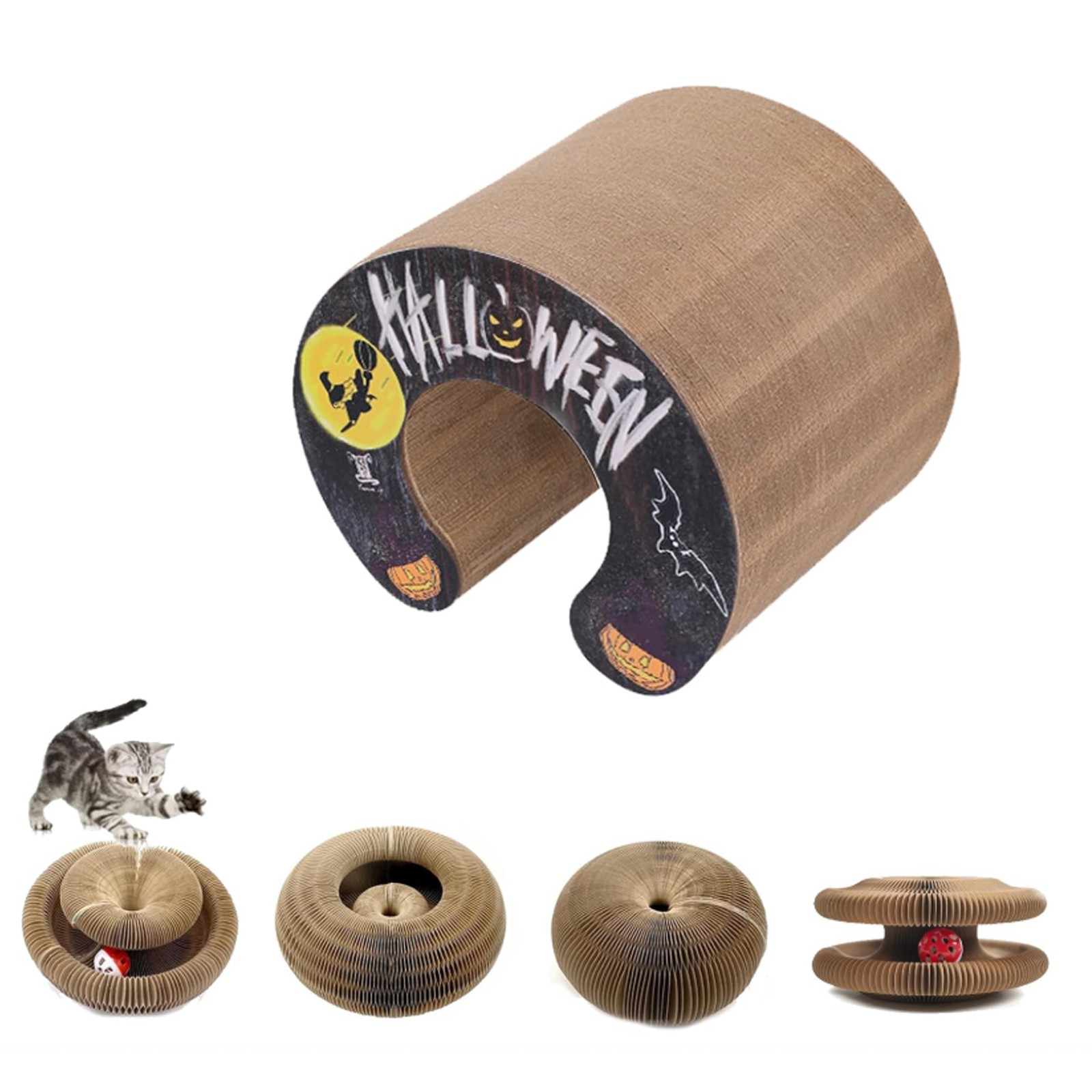 Halloween Bat Cat Scratcher Board - Marlenes Kitty Kurlz Accordion Cat ...
