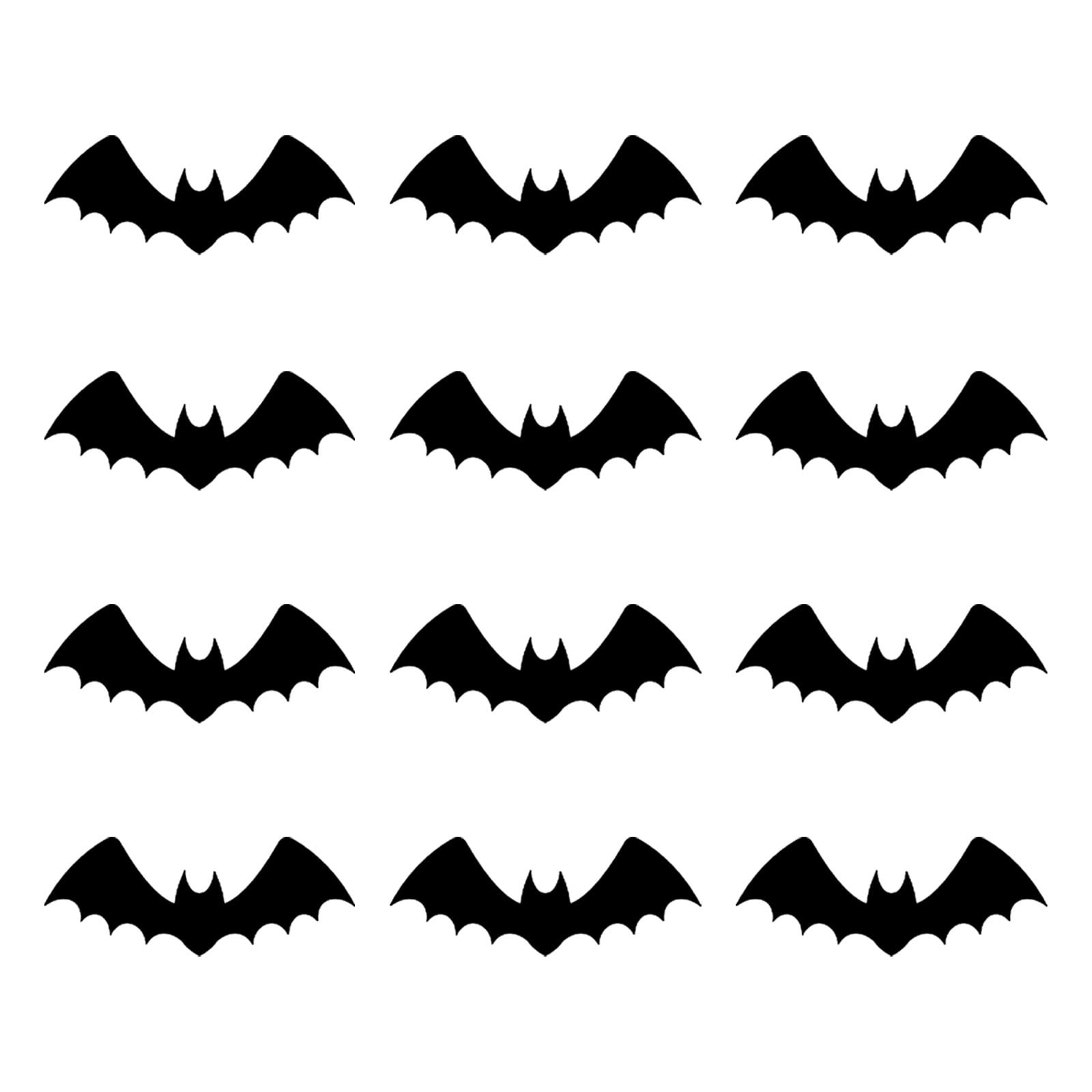 Halloween Bat Cupcake Toppers 24 Pack - Witch Hat, Ghost, Castle & Cat ...