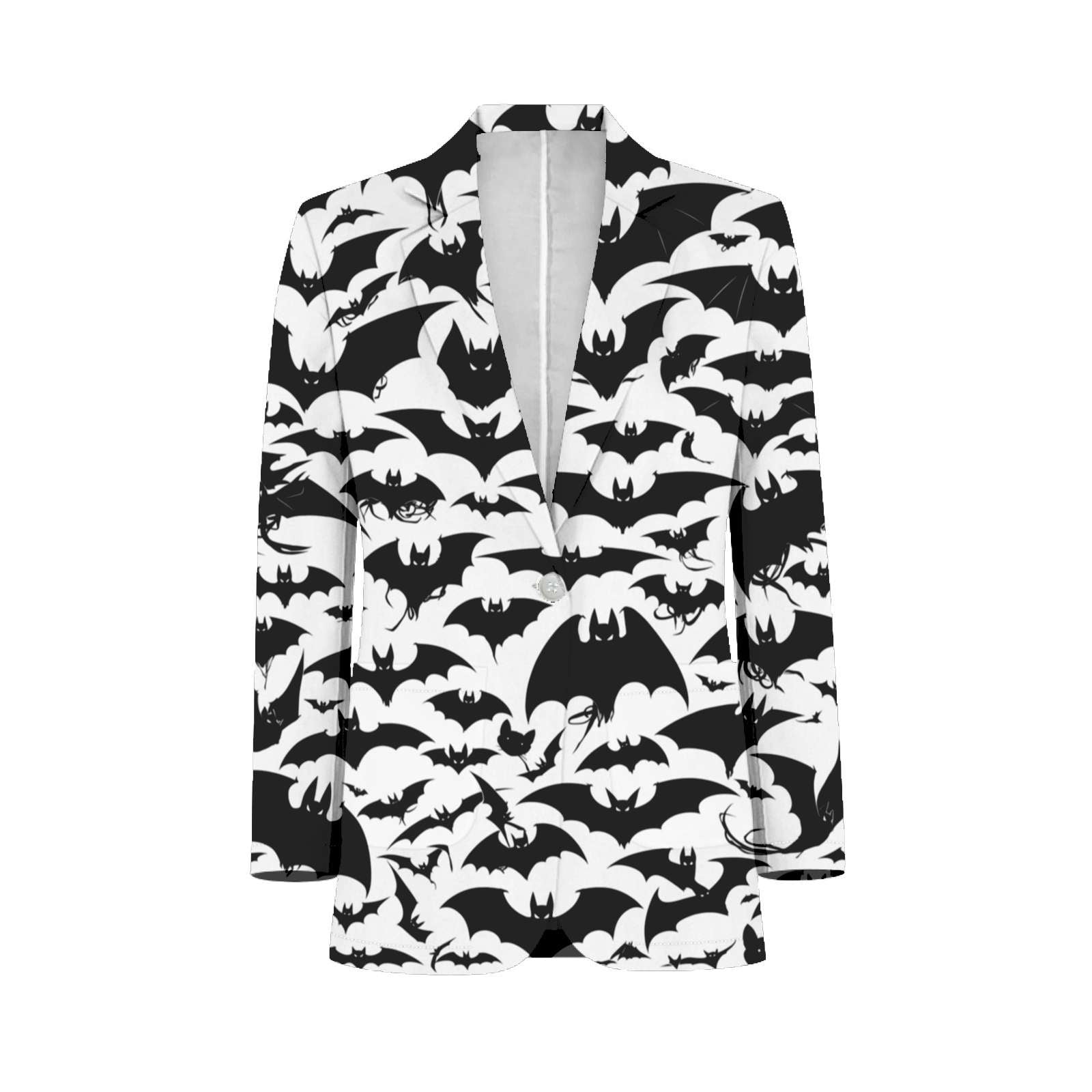 Halloween Bat Mens Suits Shawl Collar Slim Fit Suit Mens Groom Jacket ...
