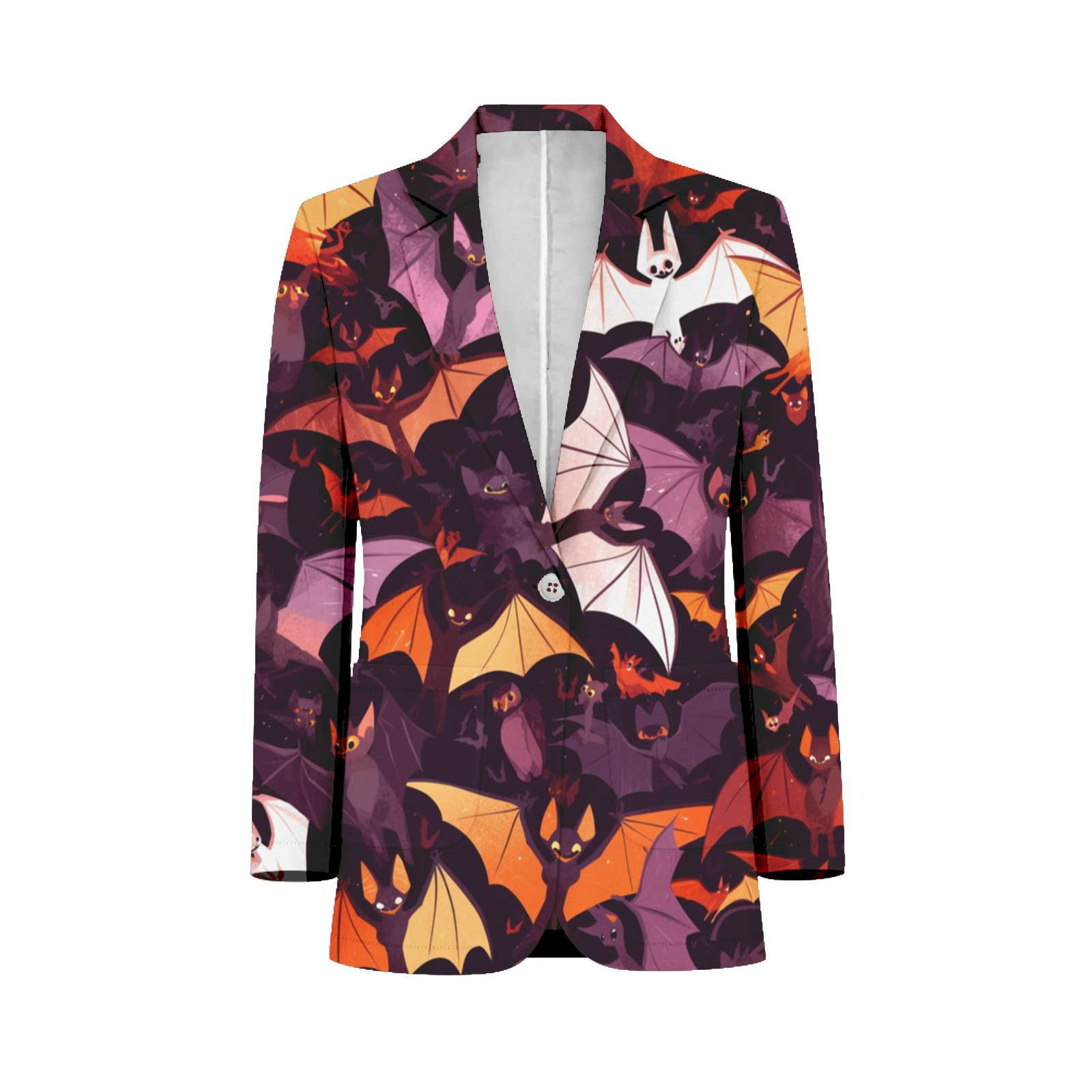 Halloween Bat Mens Suits Shawl Collar Slim Fit Suit Mens Groom Jacket ...