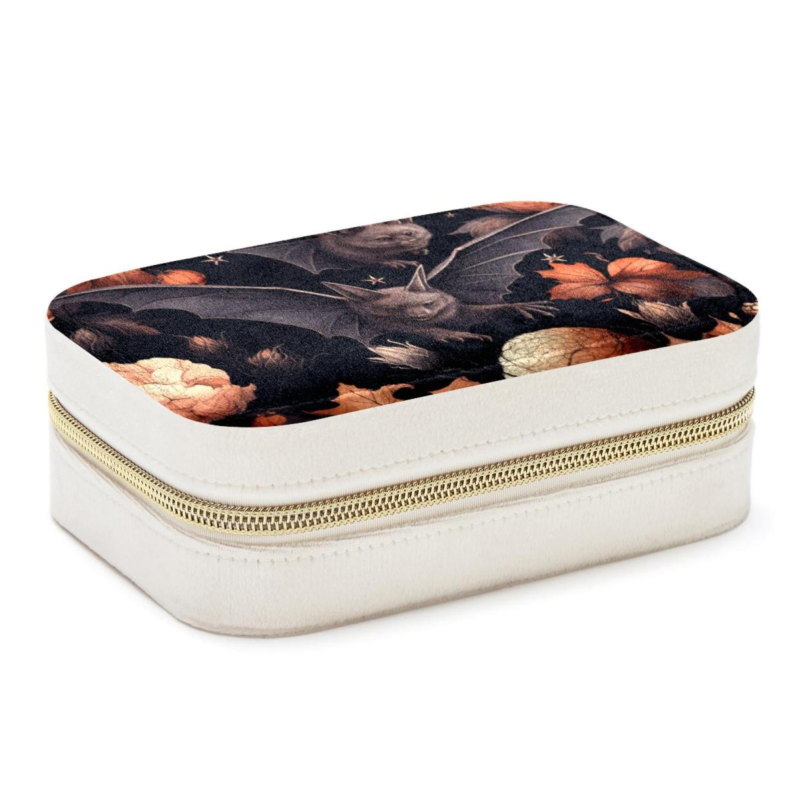 Halloween Bat Velvet Portable Travel Organizer Box with Removable ...