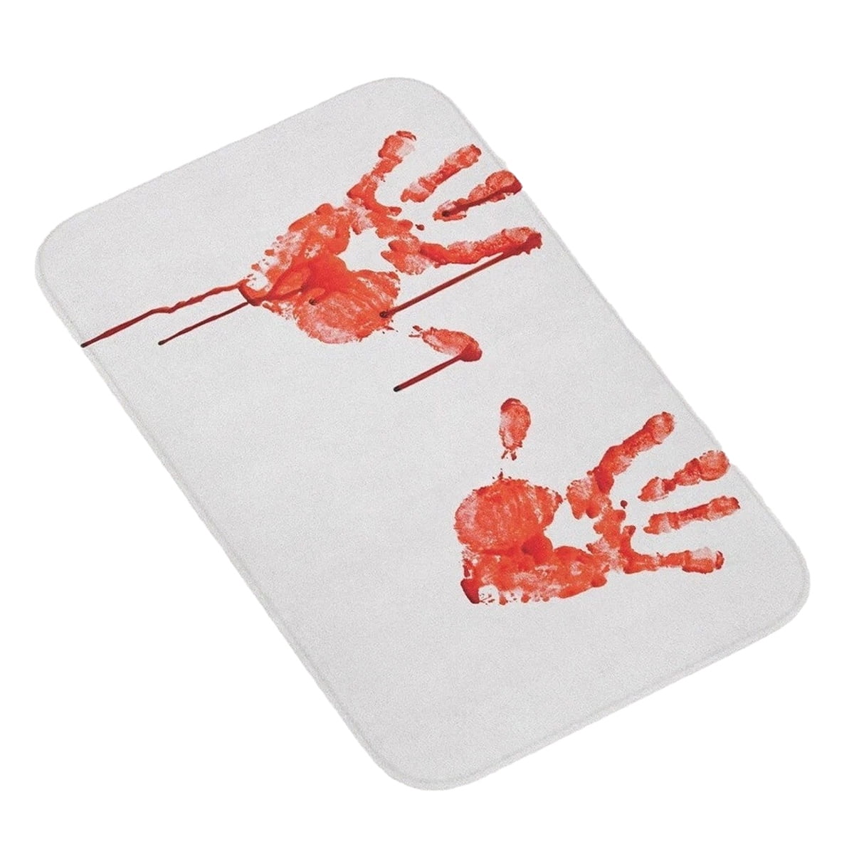 Halloween Bath Bloody Footprint Rug;Non-Slip Horror Design Bathroom Mat ...