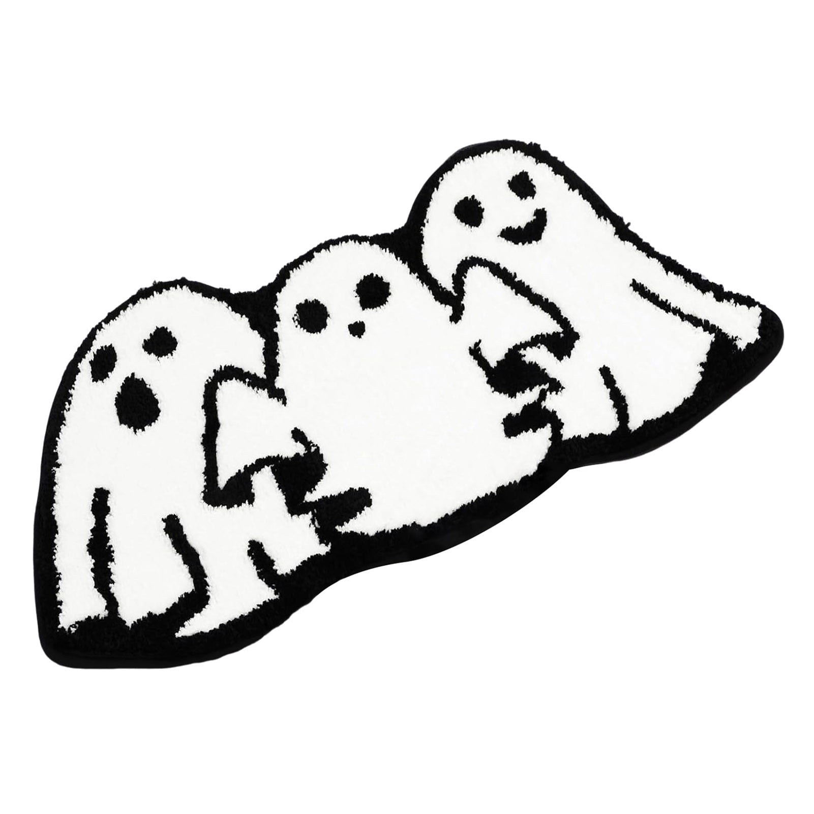 Halloween Bath Mat Ghost Pumpkin Cat Tufted Rug Non-Slip Floor Mat ...