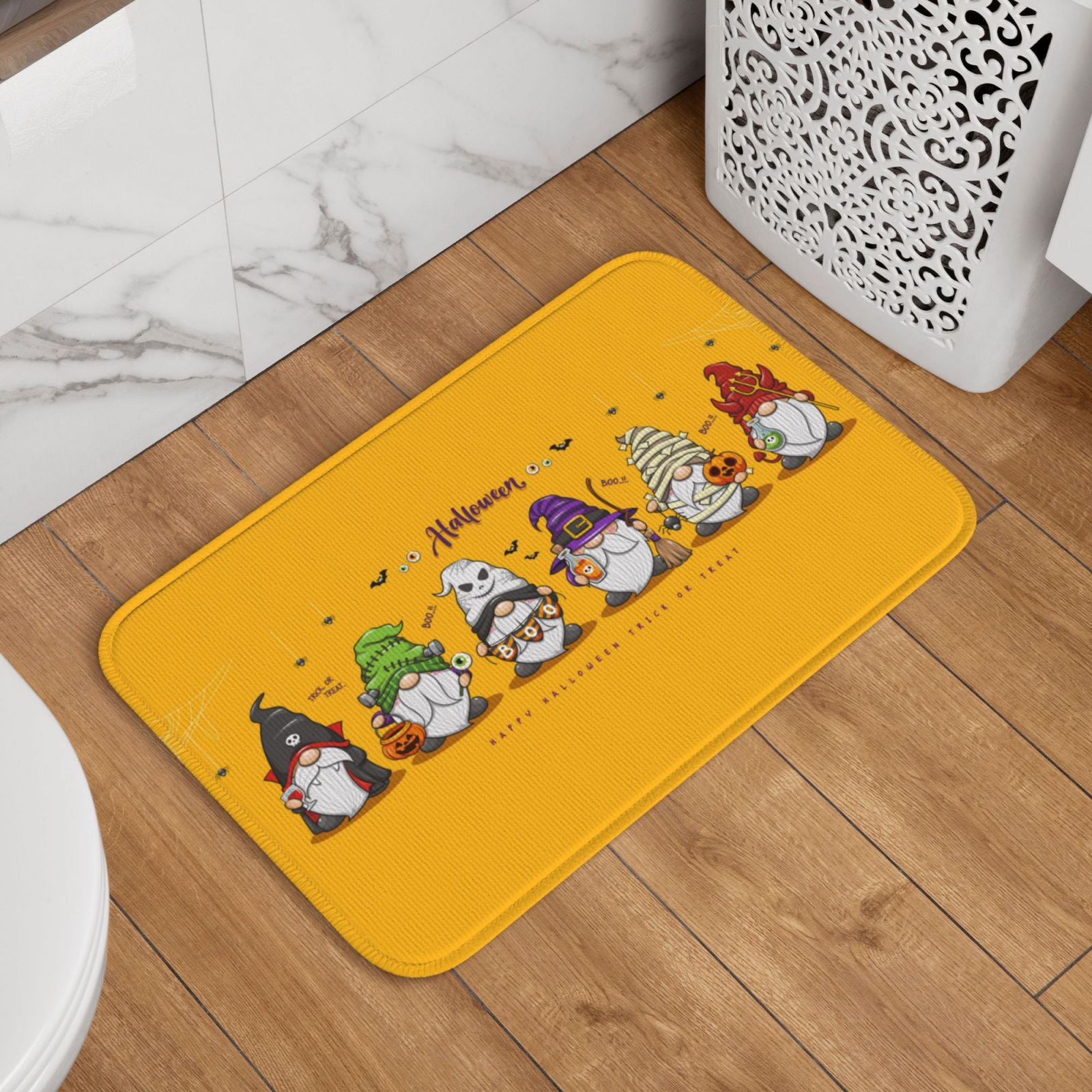 Halloween Bathroom Rugs Mat, Halloween Happy Old Man I (2) Non Slip ...