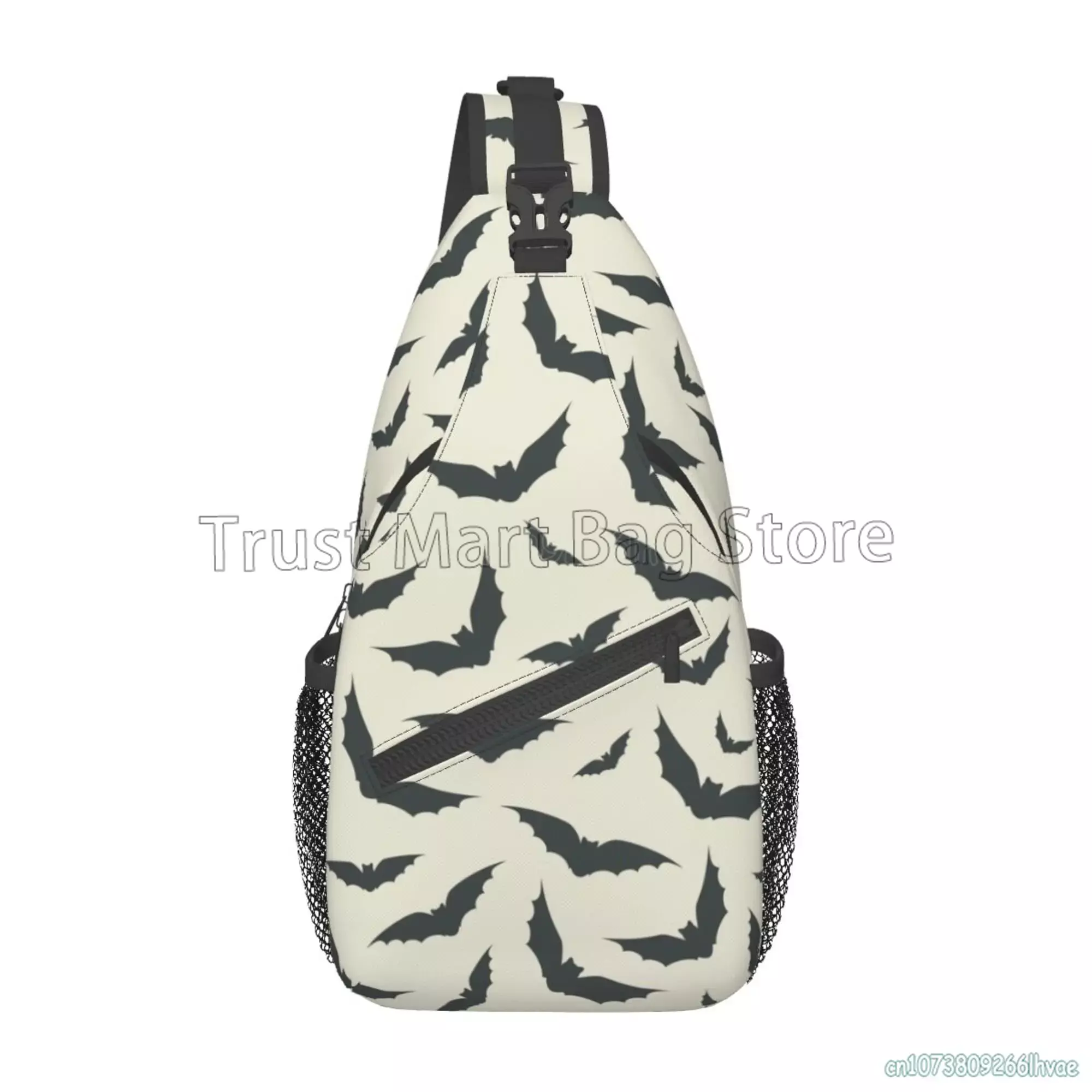 Halloween Bats Goth Print Sling Bag for Men Women Crossbody Chest ...