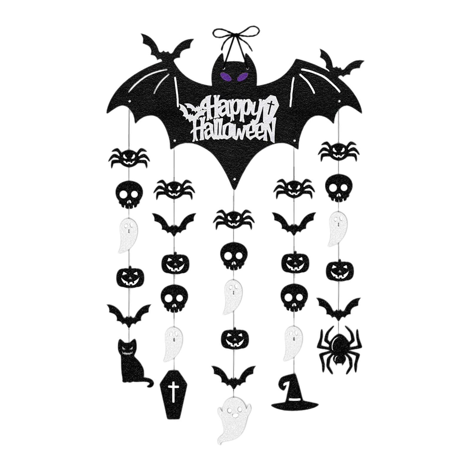 Halloween Bats Pendant Spooky Flying Bat Silhouette Decor for Porch ...