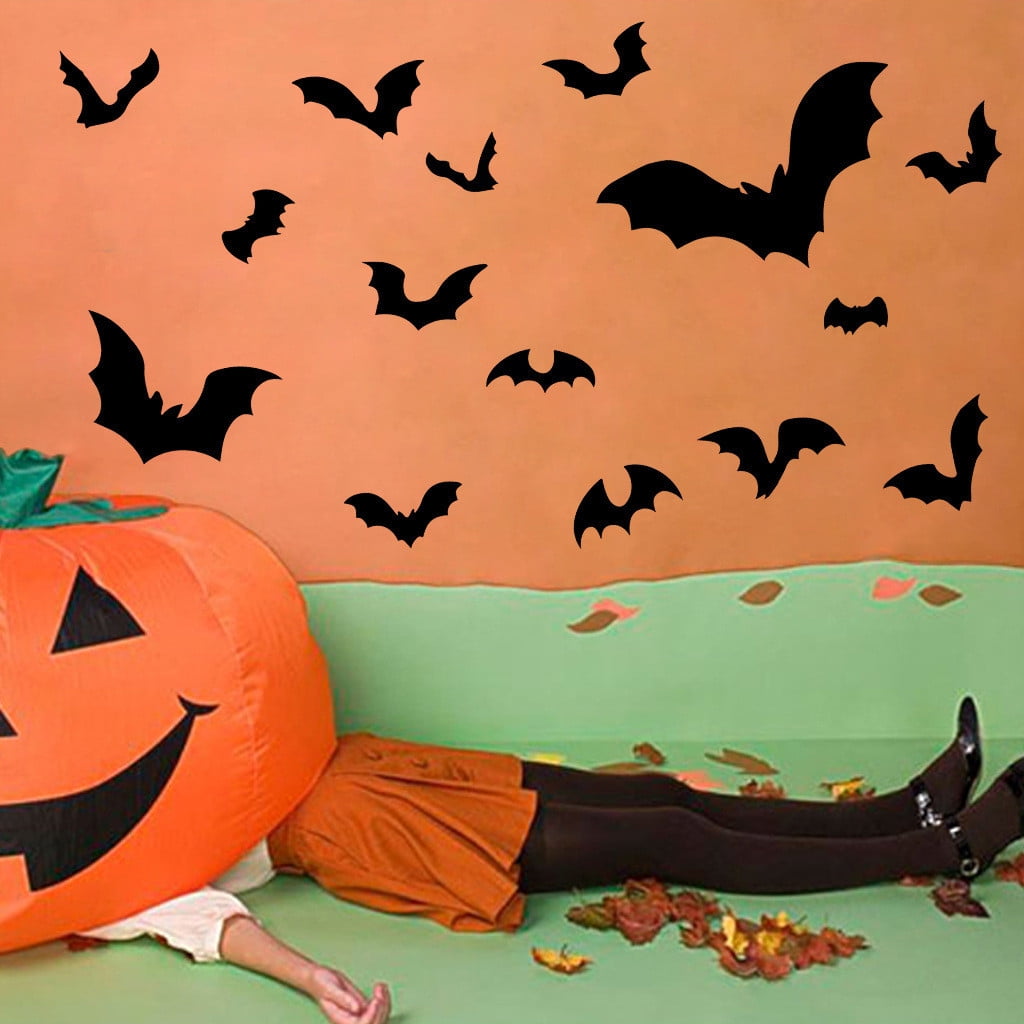 Halloween Bats Window Clings Wall Stickers,Bats Wall Stickers Decor ...