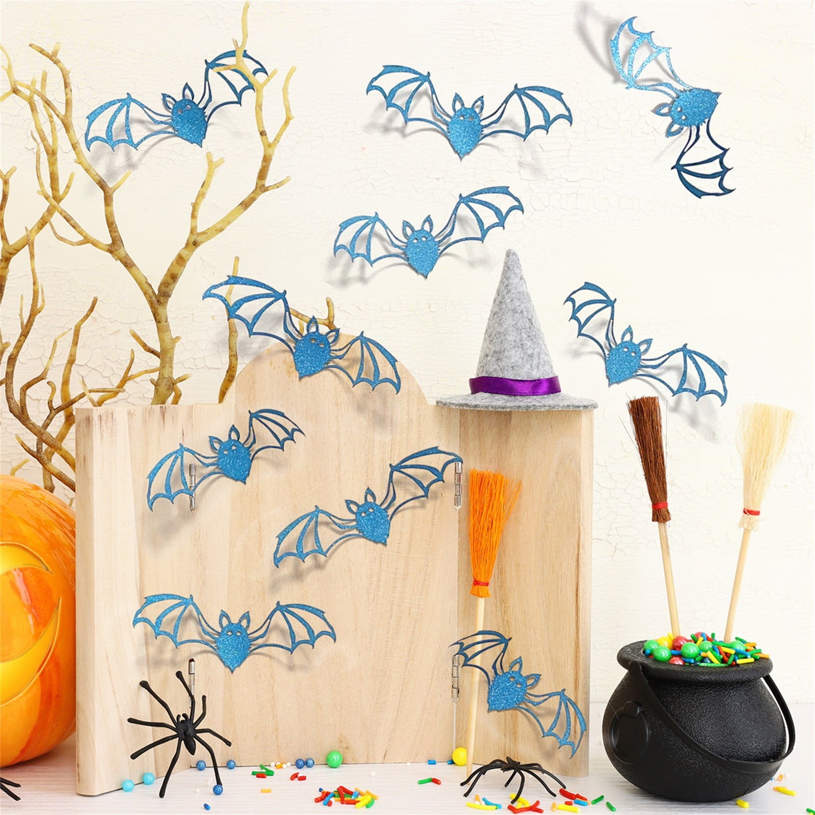 Halloween Batshalloween Bat Wall Decor Set – 2 Pack 3D Realistic ...
