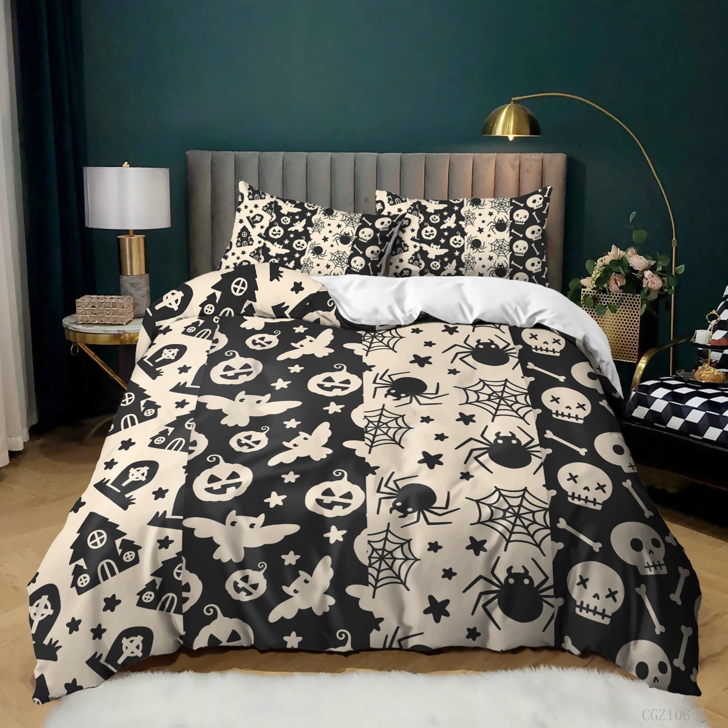Halloween Bedding Duvet Pumpkin Ghost Halloween Bedding Set for Boys ...