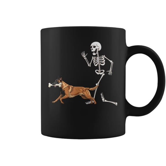 Halloween Belgian Malinois And Skeleton Coffee Mugs - Walmart.com