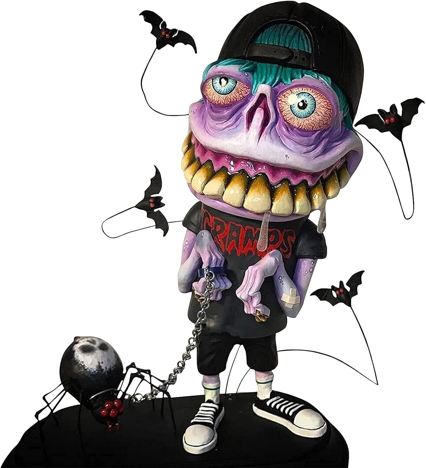 Halloween Big Mouth Monster Statue, Scary Monster Figurine,Resin ...