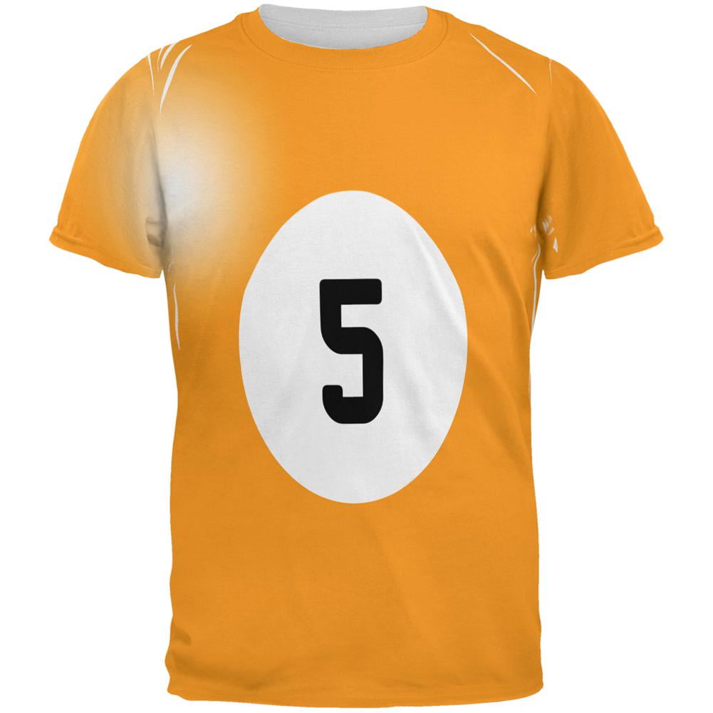 Halloween Billiard Pool Ball Five Costume All Over Mens T Shirt Multi X ...
