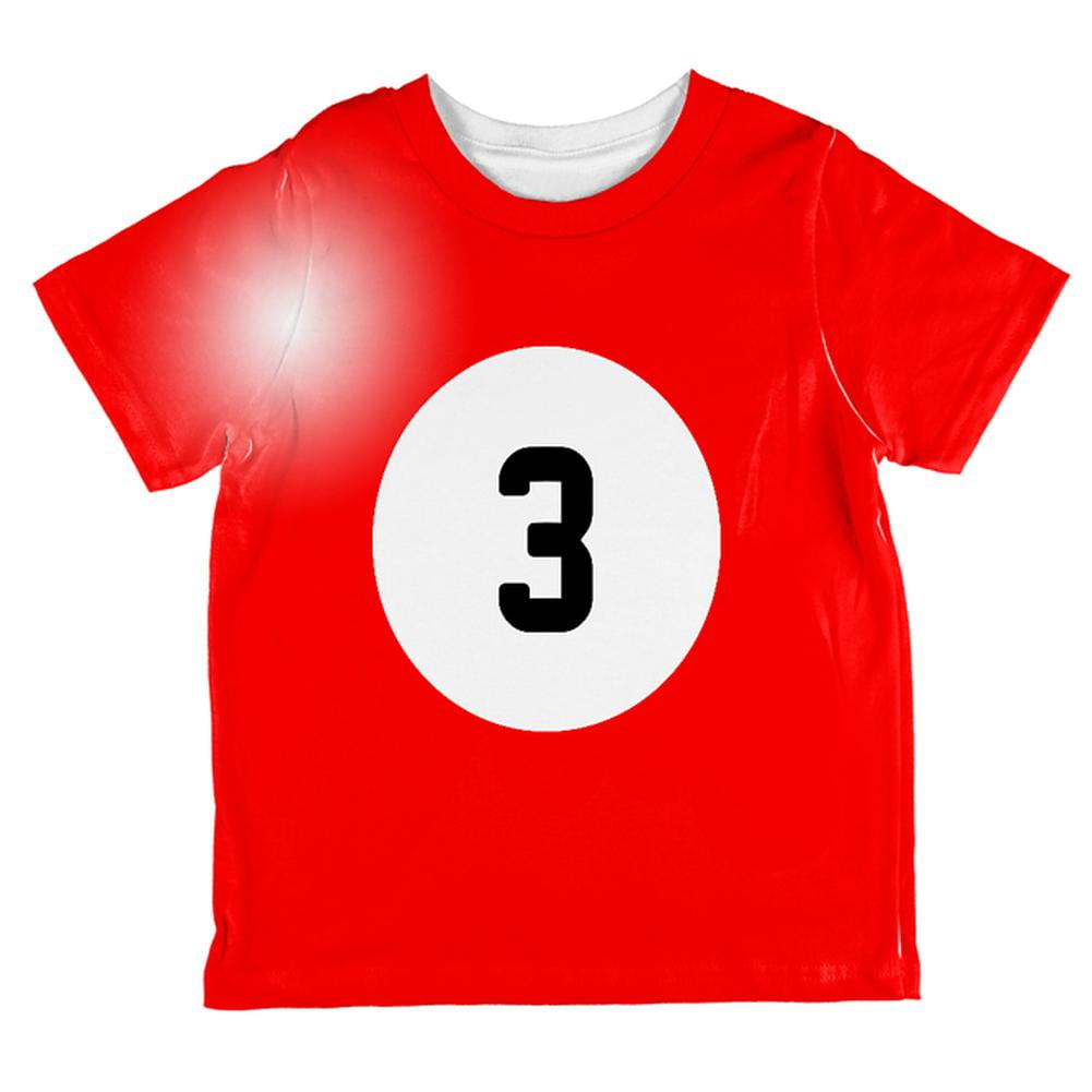 Halloween Billiard Pool Ball Three Costume Toddler T Shirt Multi 6T ...