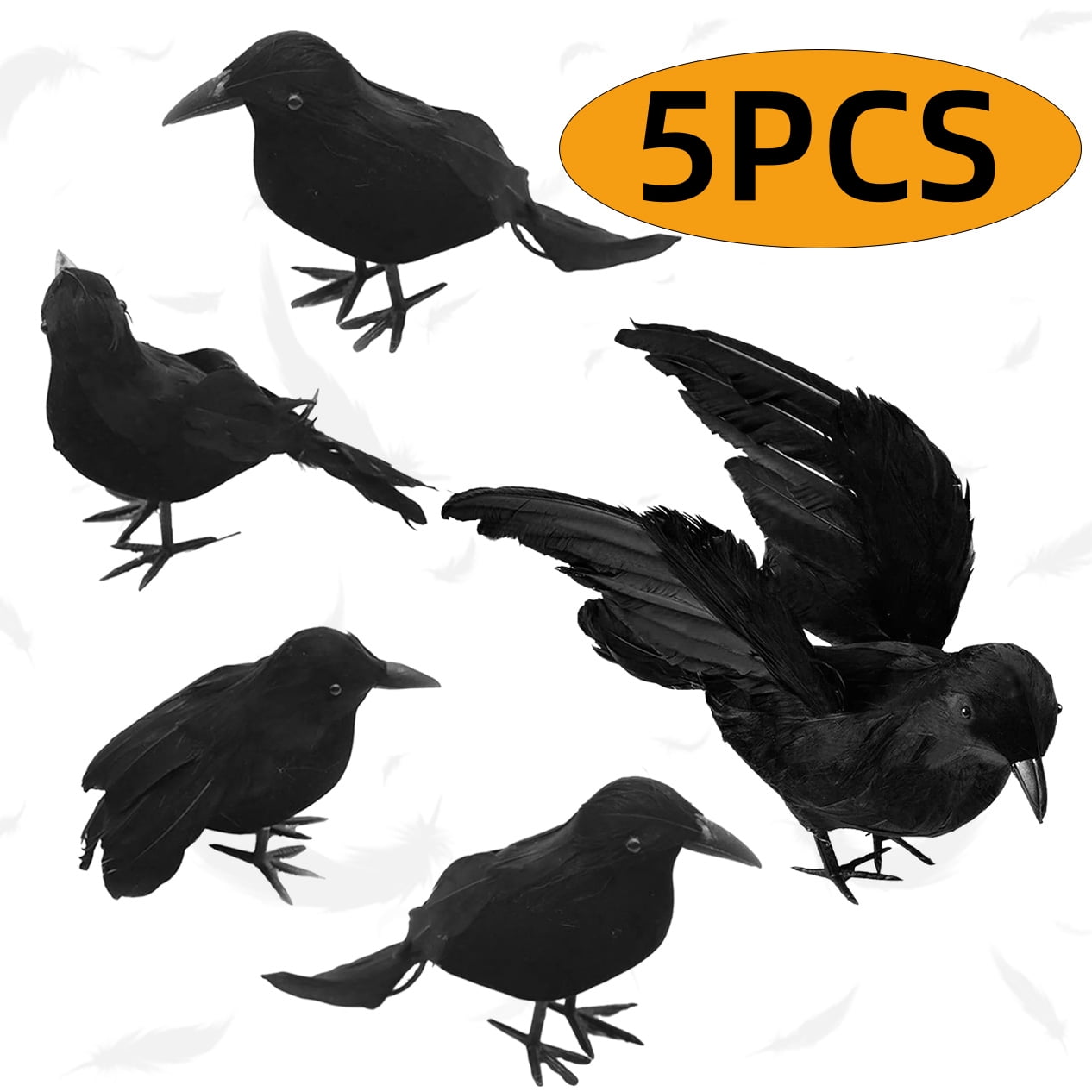 Halloween Crows Hallowee Birds Fake Crows Decoration Black Feathered ...