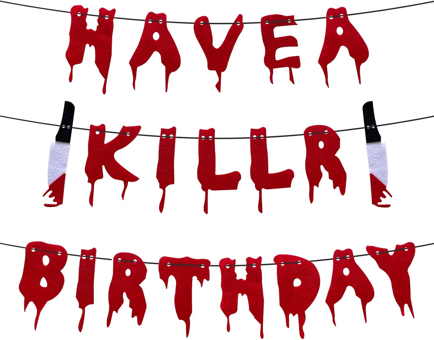 Halloween Birthday Party Banner Scary Halloween Decorations Mystery ...