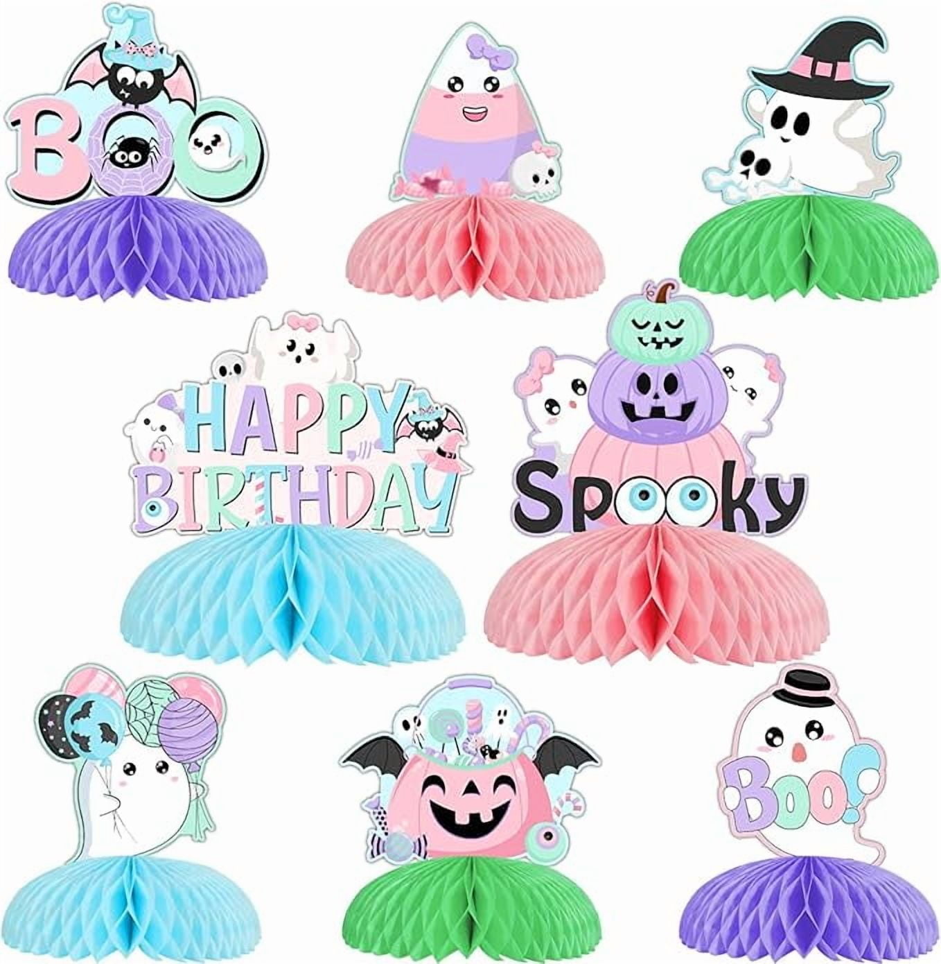 Halloween Birthday Party Decorations Girl - 8PCS Honeycomb Centerpieces ...