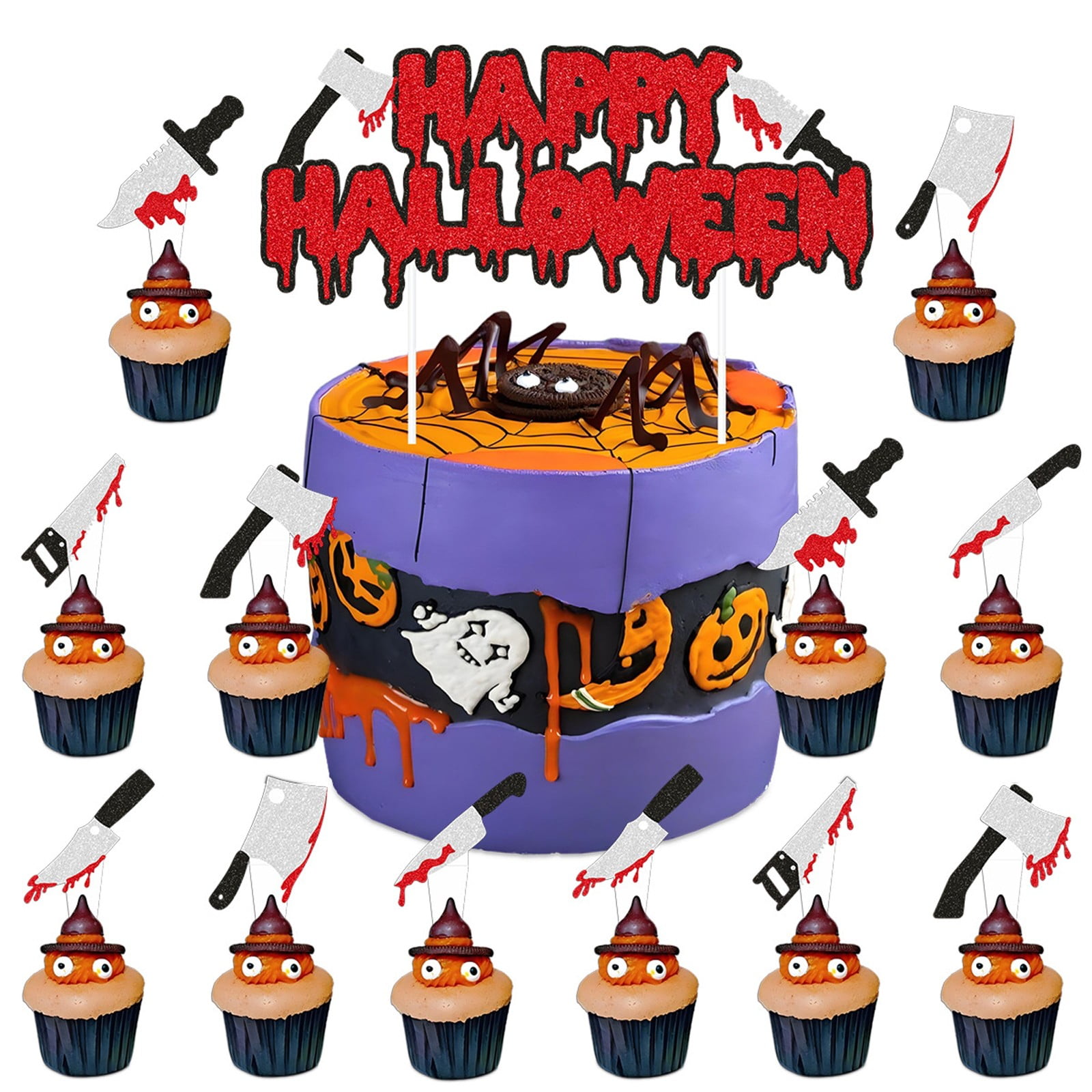 Halloween Birthday Party Decorations, Red Halloween Theme Birthday ...