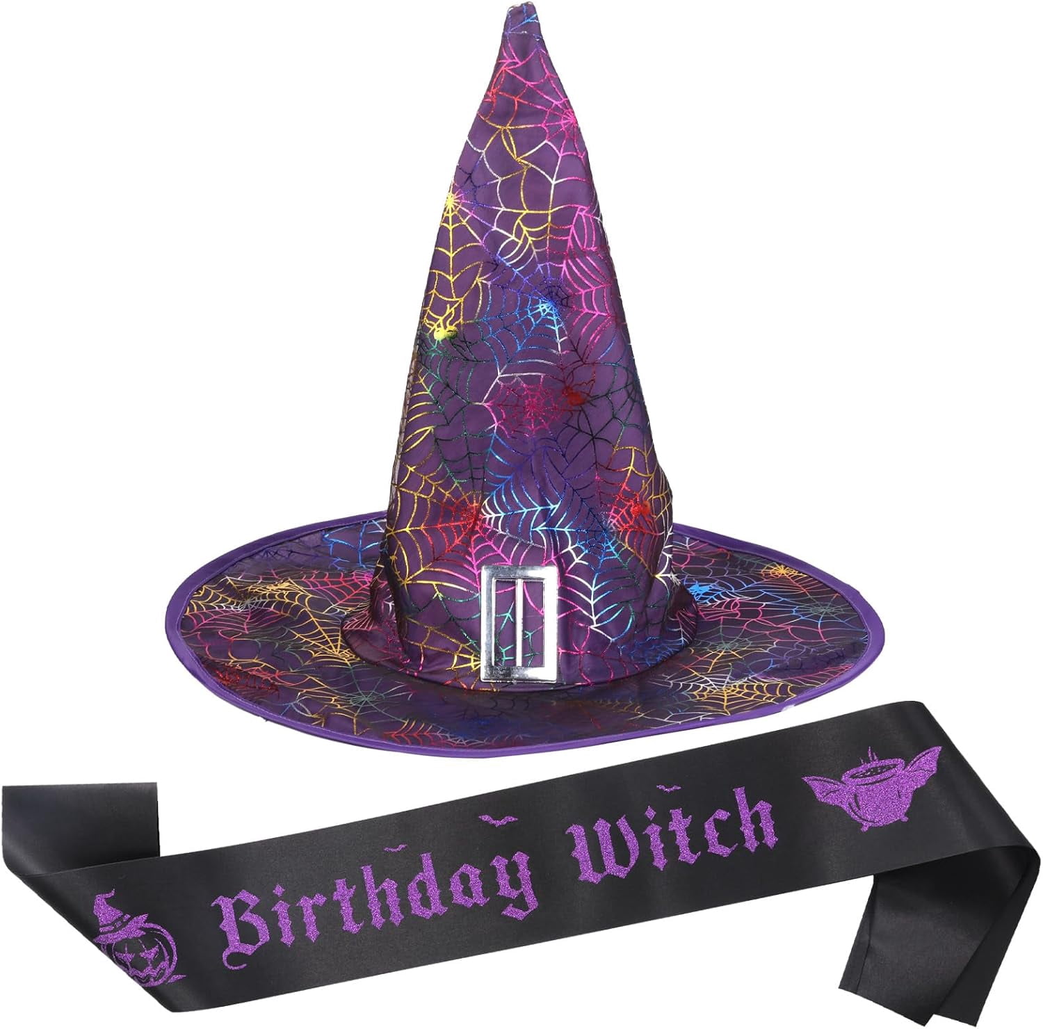 Halloween Birthday Party Sash Set, Halloween Costume Witch Hat ...