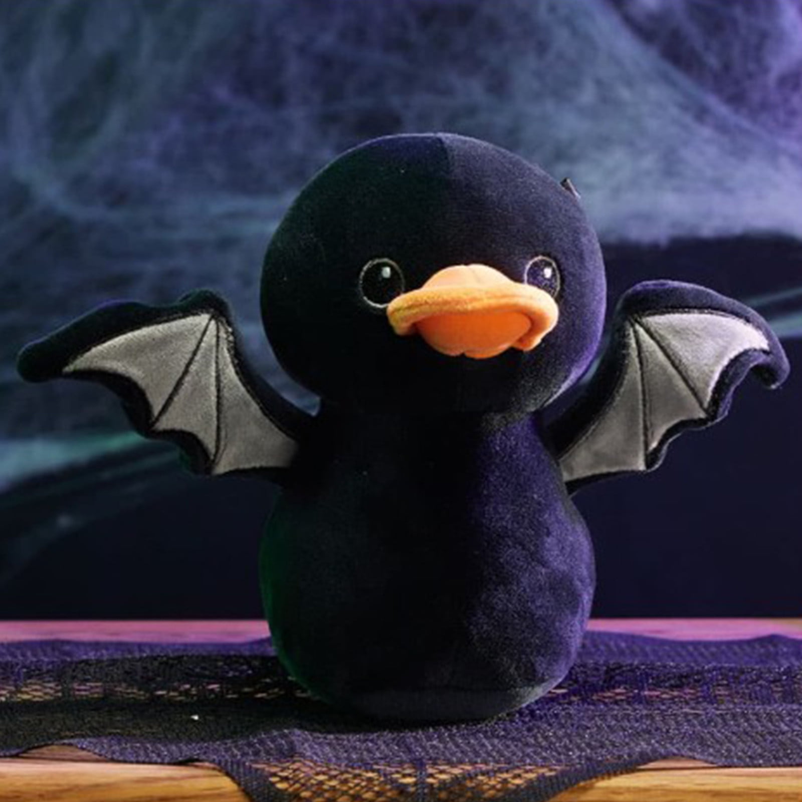 Halloween Black Bat Duck Plush - 10 Inch Soft Stuffed Animal with ...