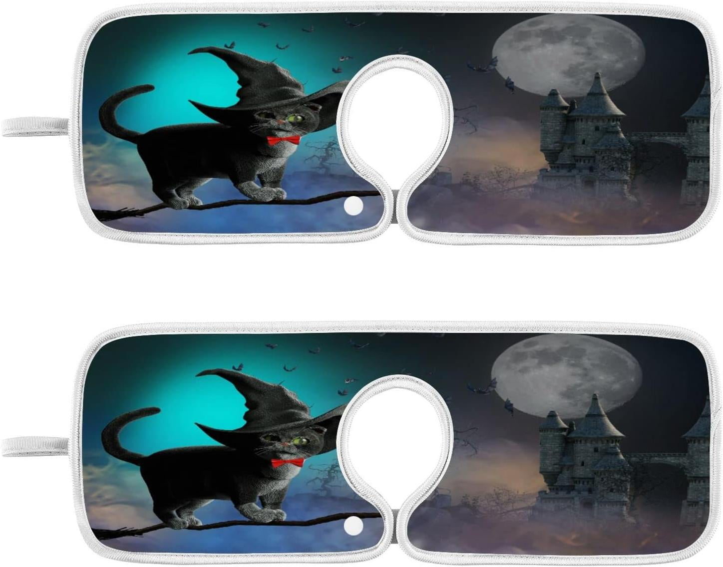 Halloween Black Cat Funny Sink Splash Guard for Faucet 2 Packs Faucet ...