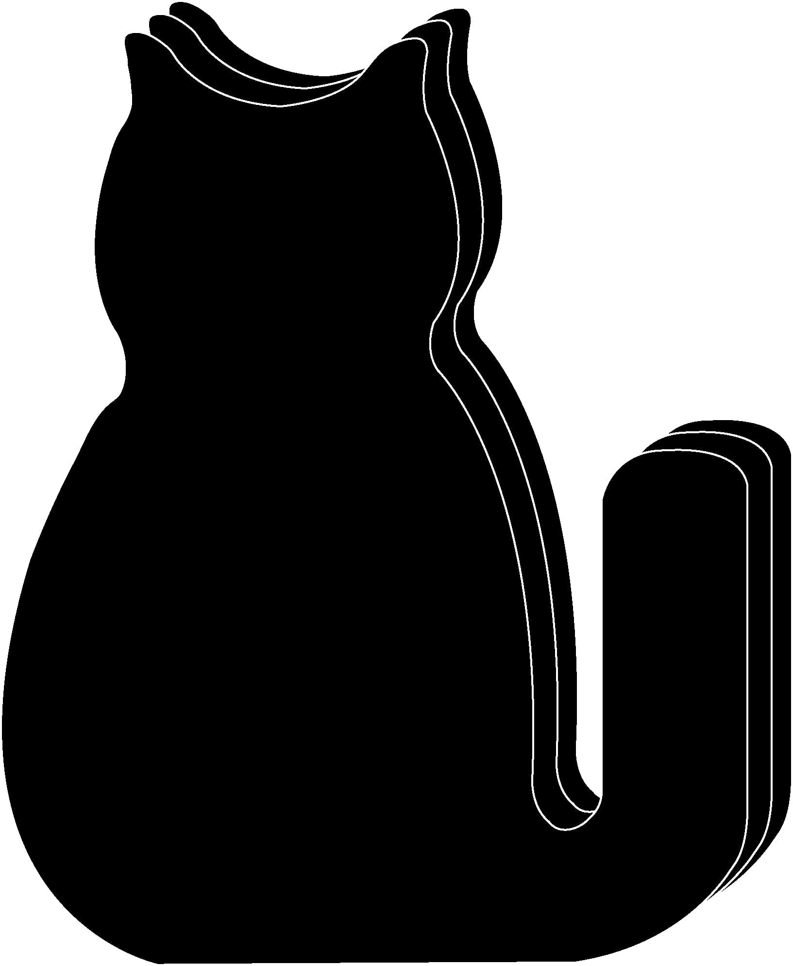 SHAPES ETC. Halloween Black Cat Single Color Super Cut-Outs- 8” x 10 ...
