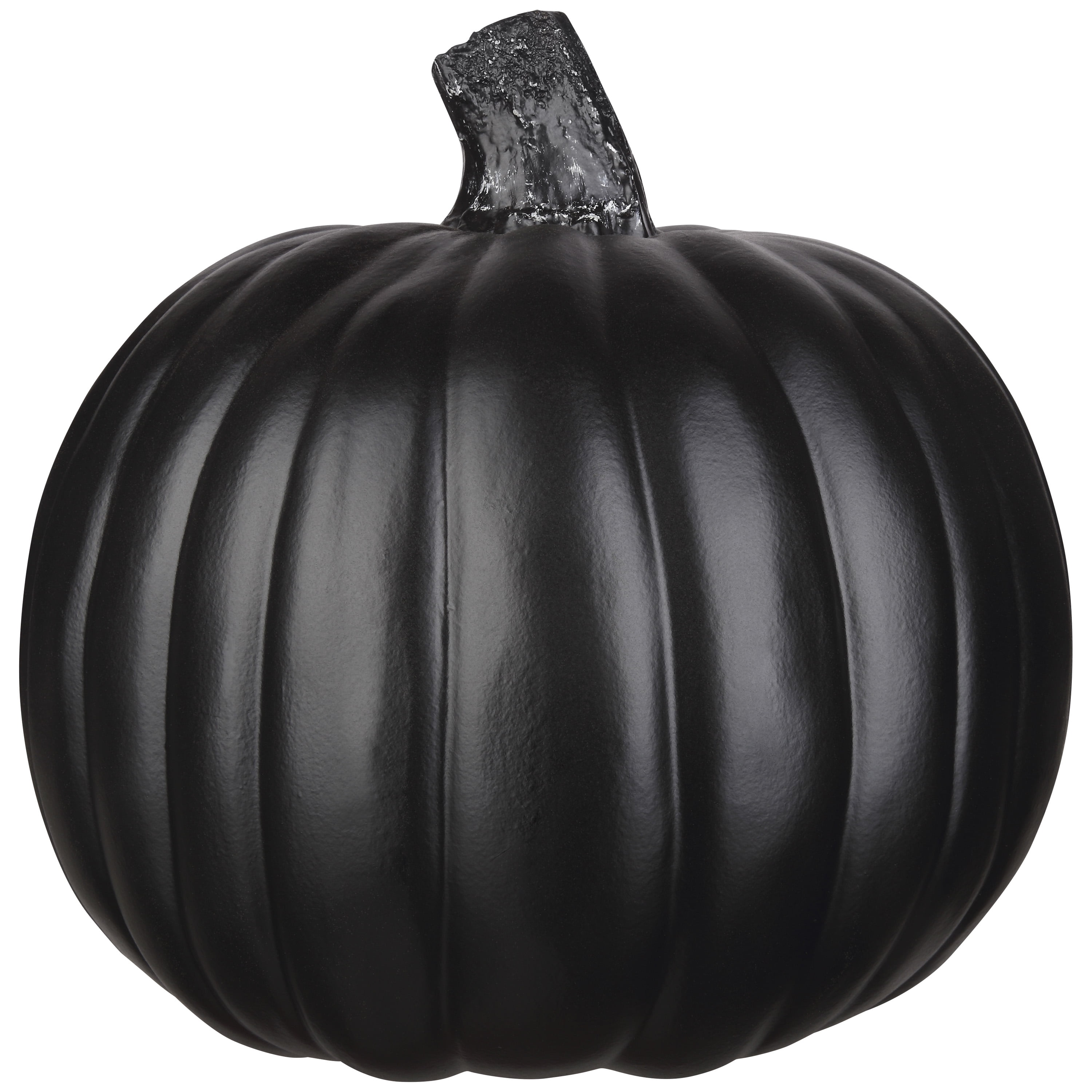 Halloween Black Color Craft Pumpkin Decor, 9 in, by Way To Celebrate ...