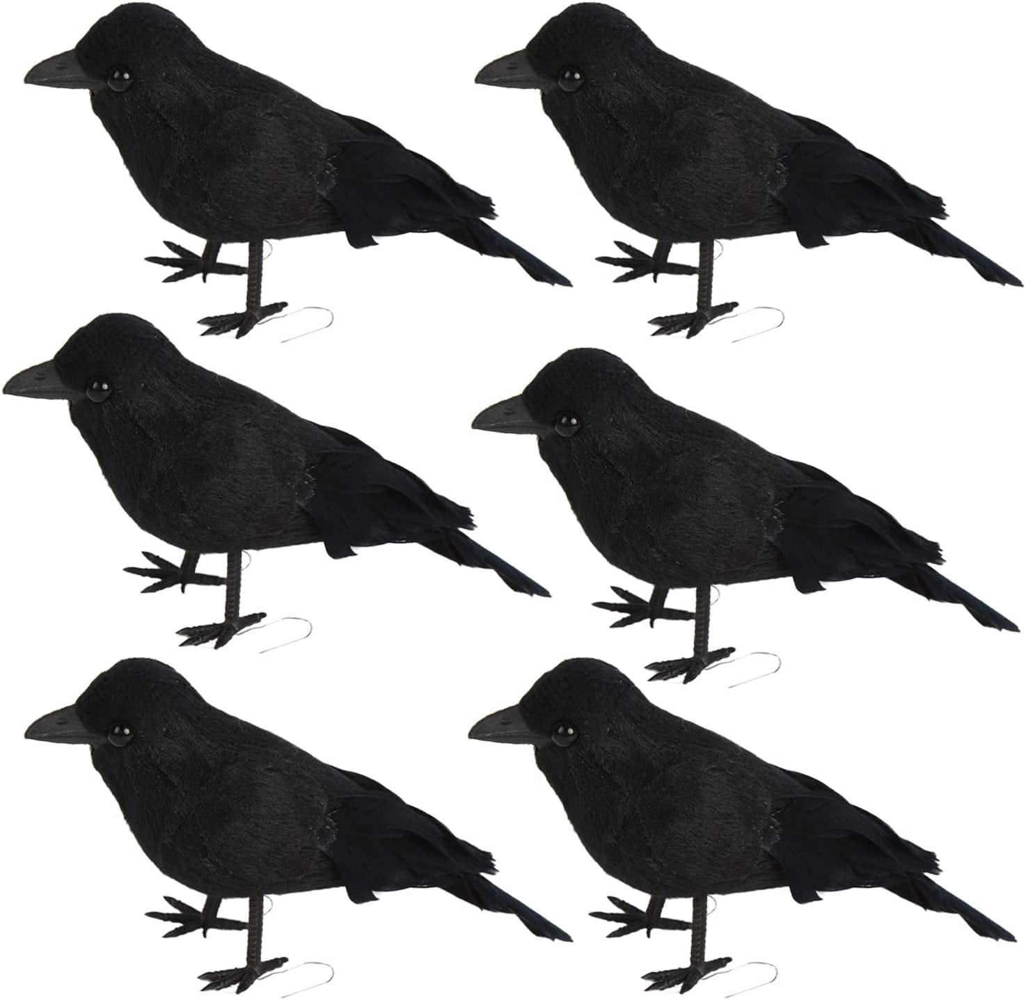 Halloween Black Crows,Realistic Feathered Crow Ravens Prop for Inddor ...