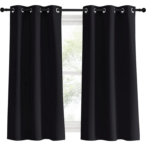 Halloween Black Curtains for Boys Room, Set of 2, W34 x L60, Blackout ...