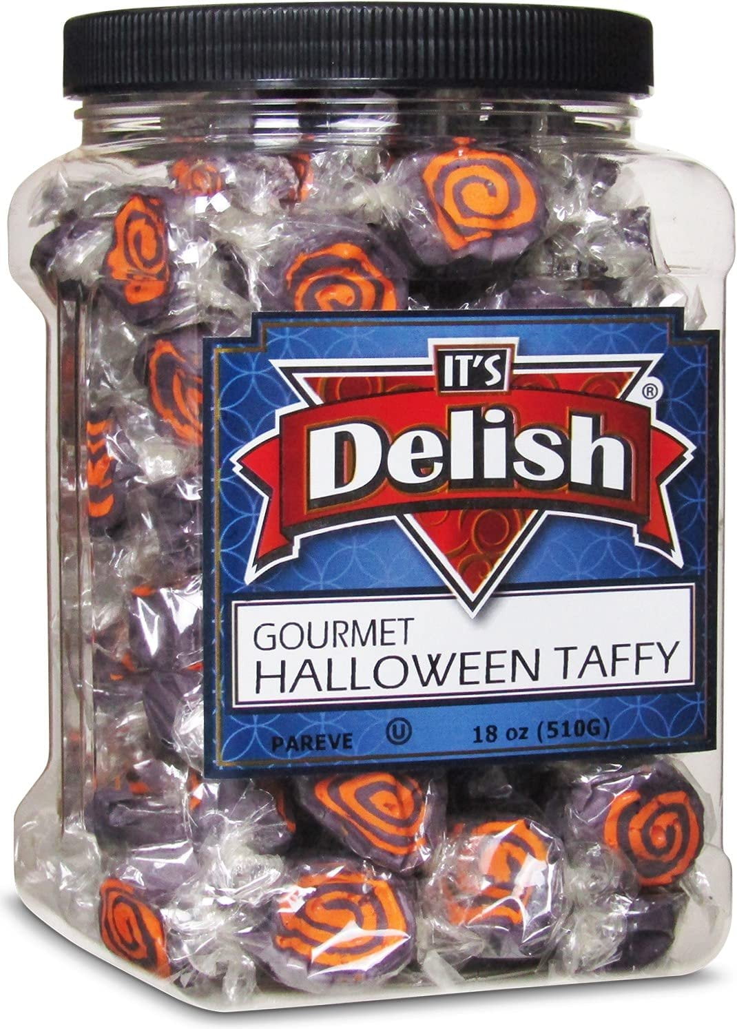 Halloween Black and Orange Cream Taffy Chews by It's Delish, 18 Oz ...