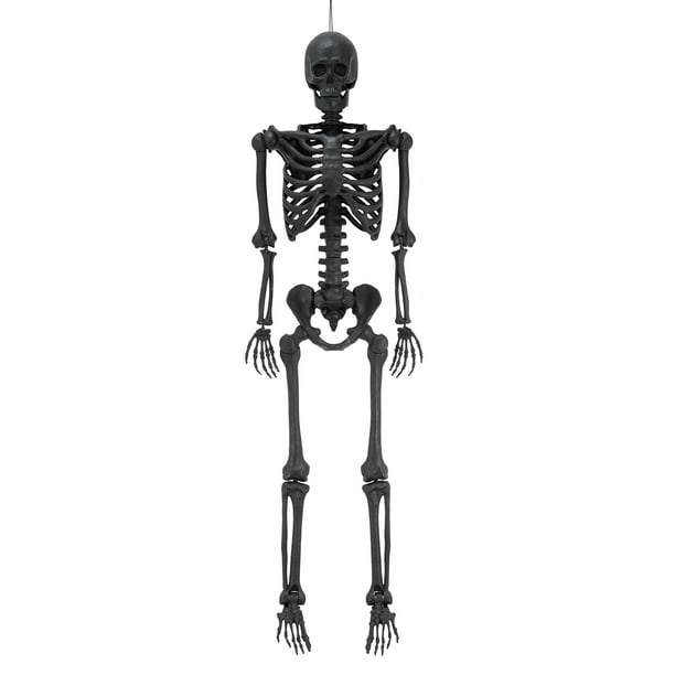 Halloween 5' Black Poseable Skeleton Outdoor Decor by Way To Celebrate ...